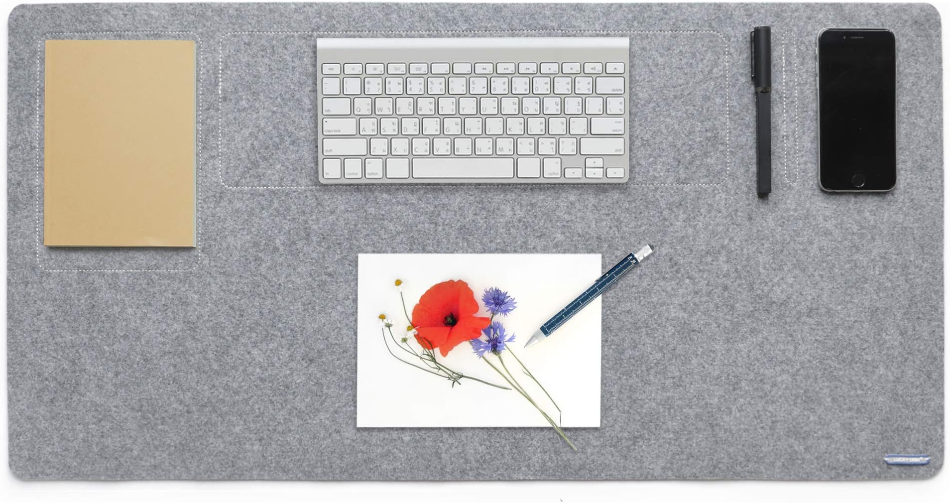 LuckySign Desk Mat with Non-Slip Coating 54 x 80 cm, grey. : Amazon.de ...