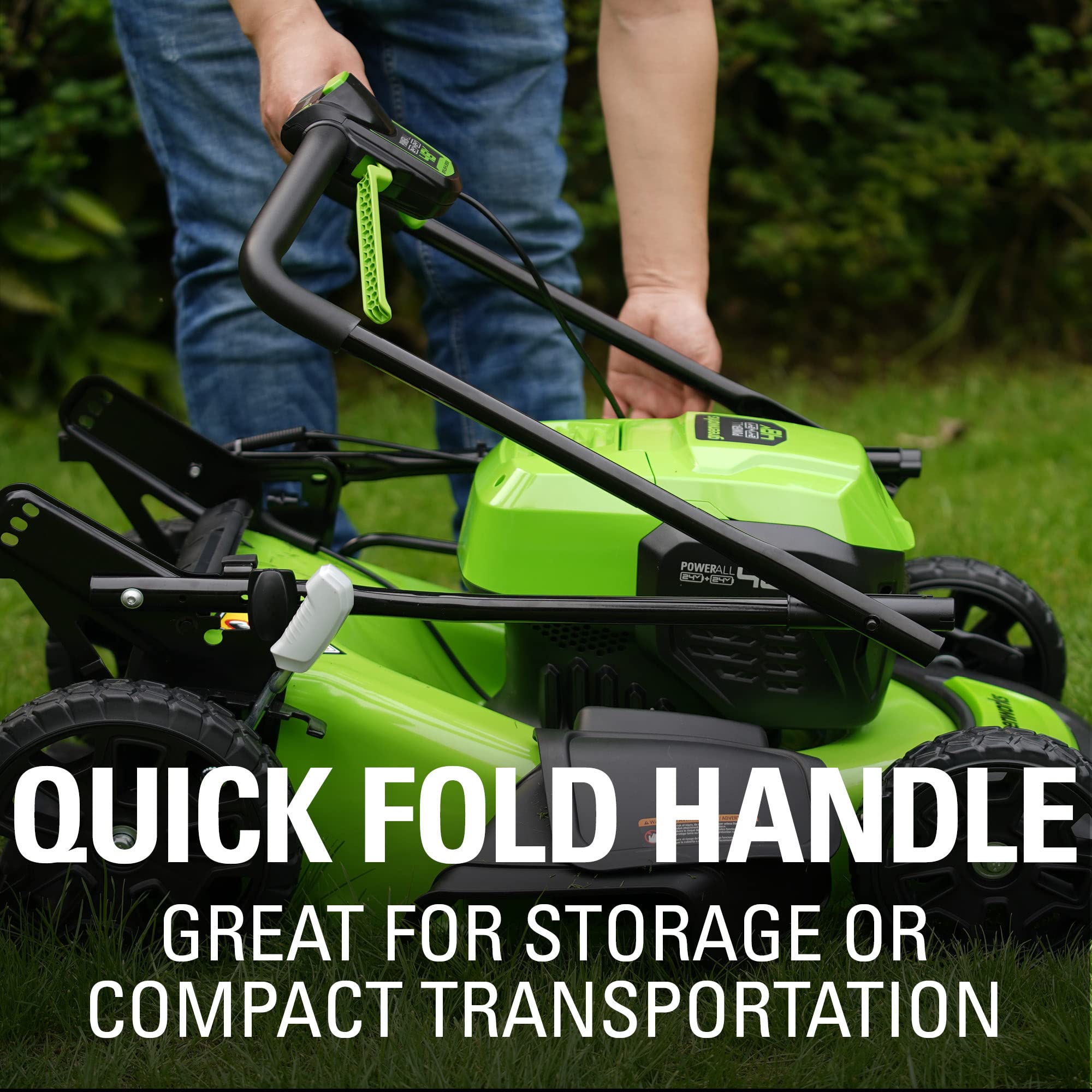 Greenworks 2 x 24V (48V) 20" Brushless Cordless Push Lawn Mower, (2) 4 ...