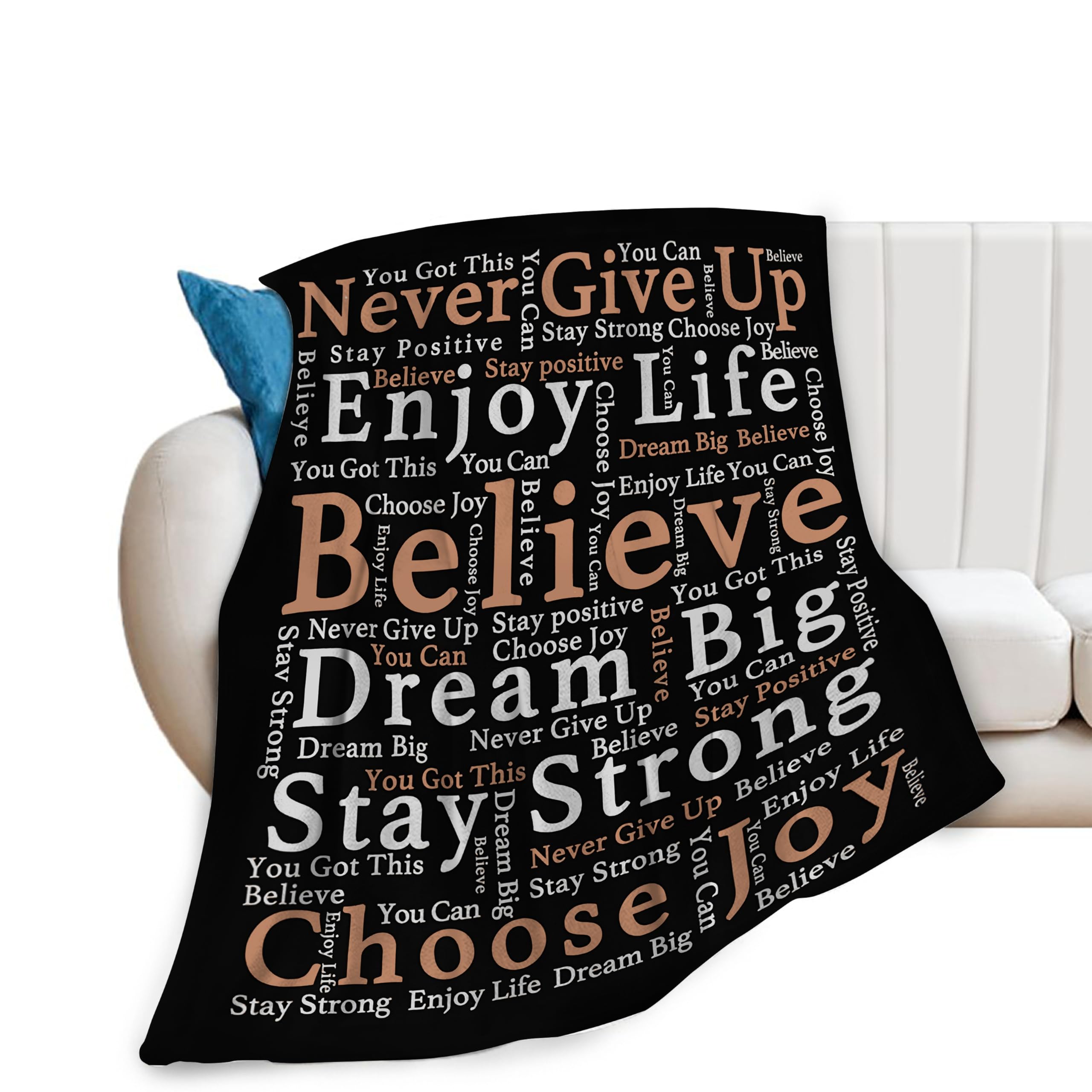 Amazon.com: Inspiring Healing Blanket Inspirational Quotes Plush Throw ...