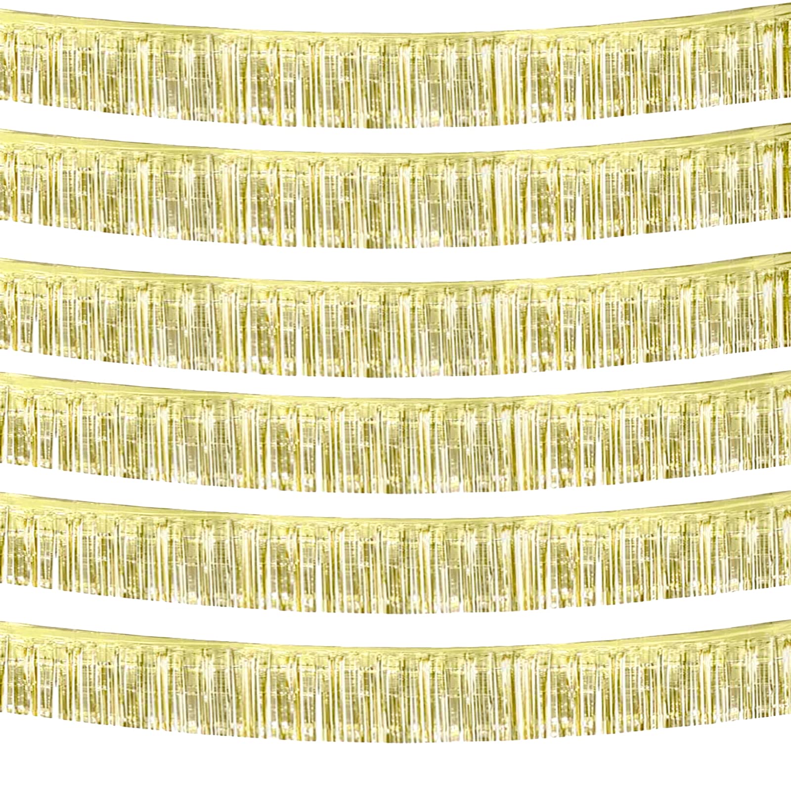 Amazon.com: 6 Pack 10 Feet Foil Fringe Garland Metallic Tinsel ...