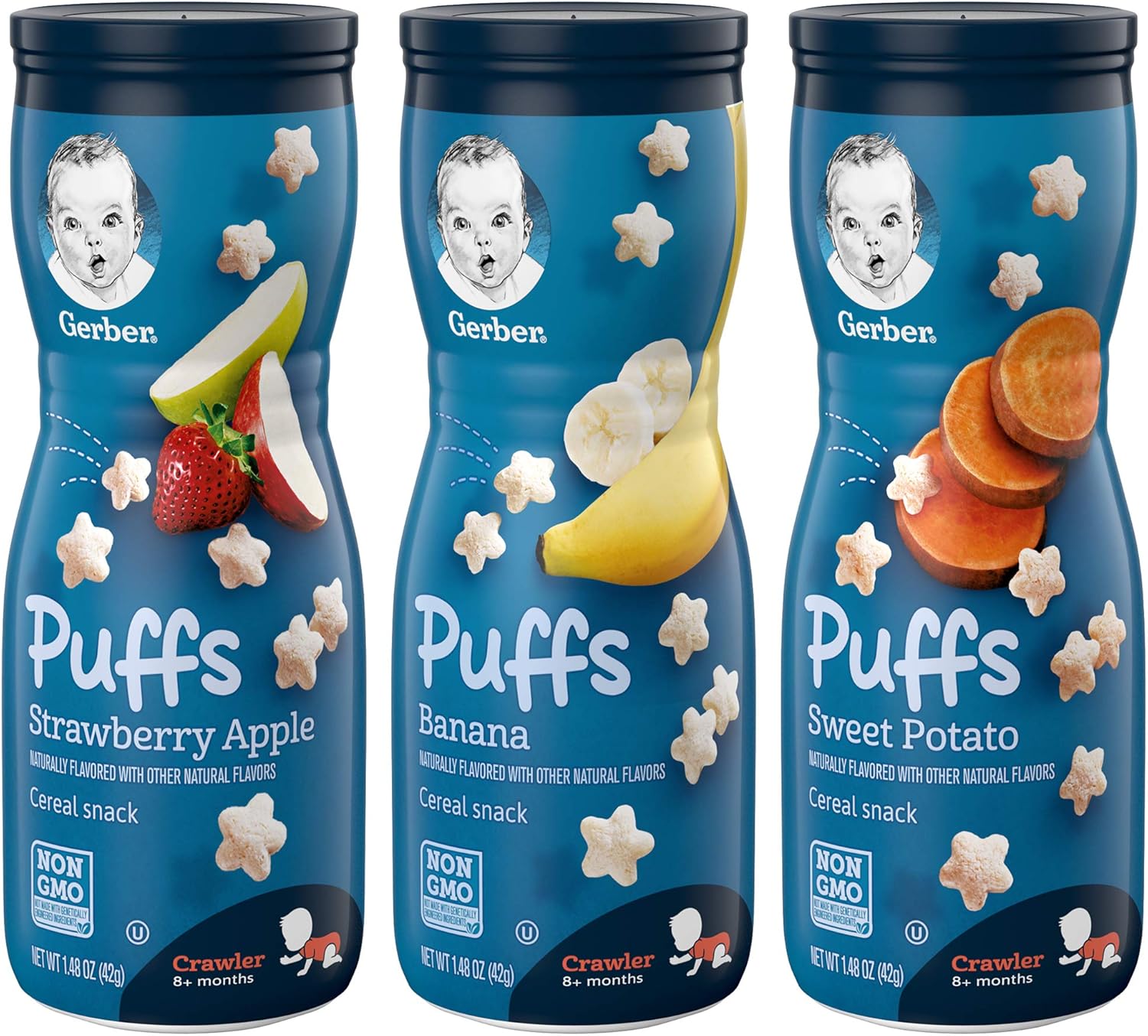 Gerber Graduates Puffs - Variety Pack - 1.48 oz - 3 pk : Amazon.com.mx ...
