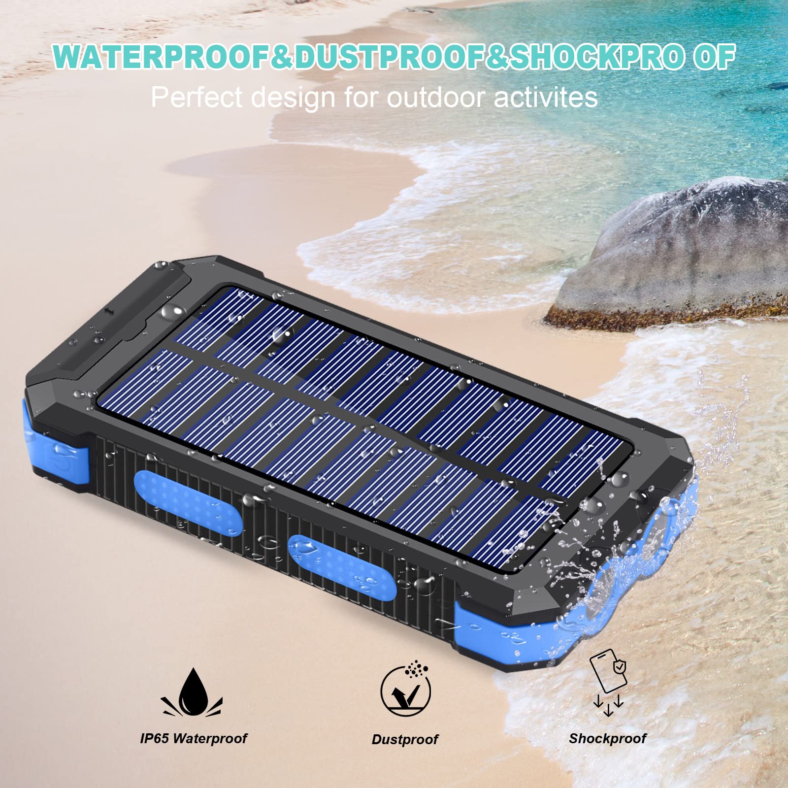 Usb Backup Battery Pack Solar Panel Sy 618 Hand Crank 30000mAh Solar