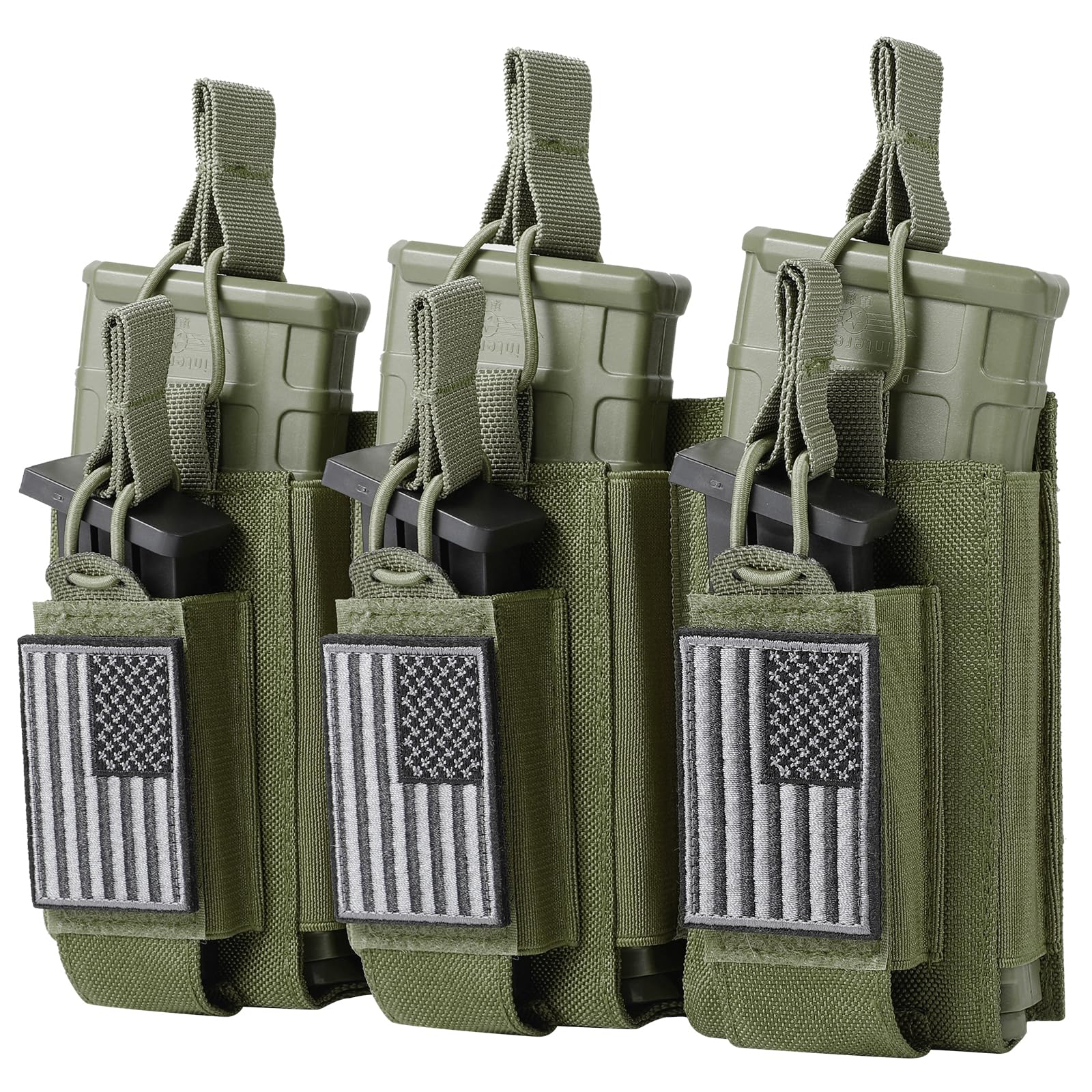Snapklik.com : Open-Top Single/Double/Triple Molle Mag Pouch For 5.56mm ...