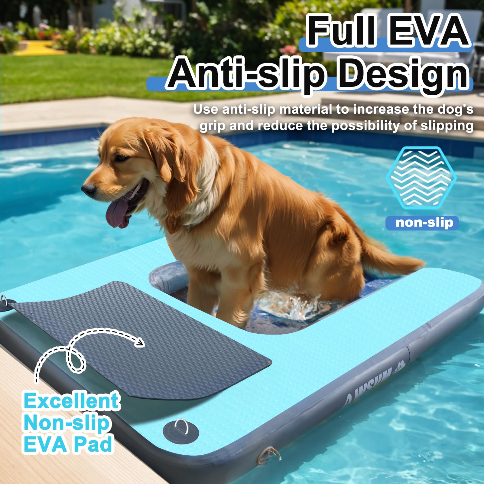 Snapklik.com : AWSUM Dog Boat Ramp Extra Large Inflatable Water Pool ...