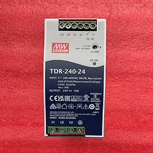 Amazon.com: Mean Well TDR-240-24 240W Slim Three Phase Industrial DIN Rail with PFC Function TDR ...