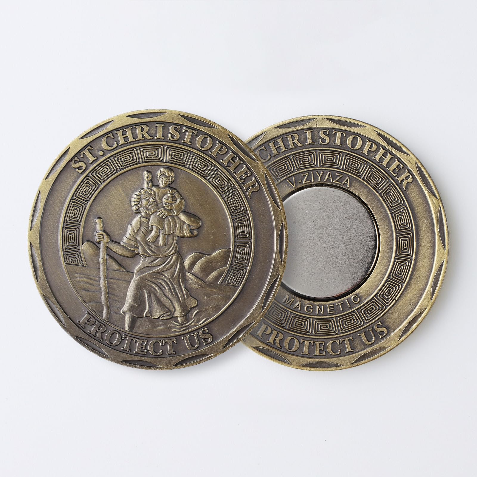 Amazon.com: St Christopher Medal for Car – Saint Christopher Medal with ...