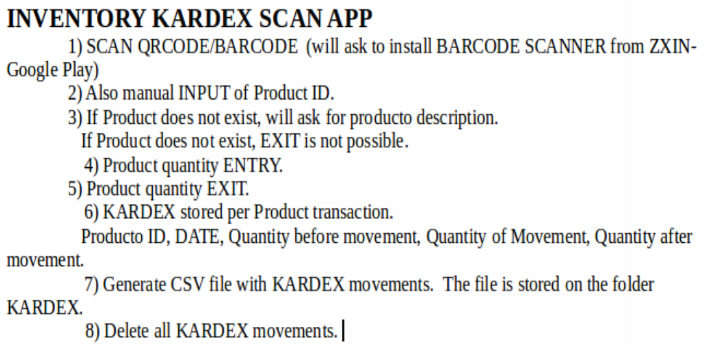 Inventory/Kardex Control - App on Amazon Appstore