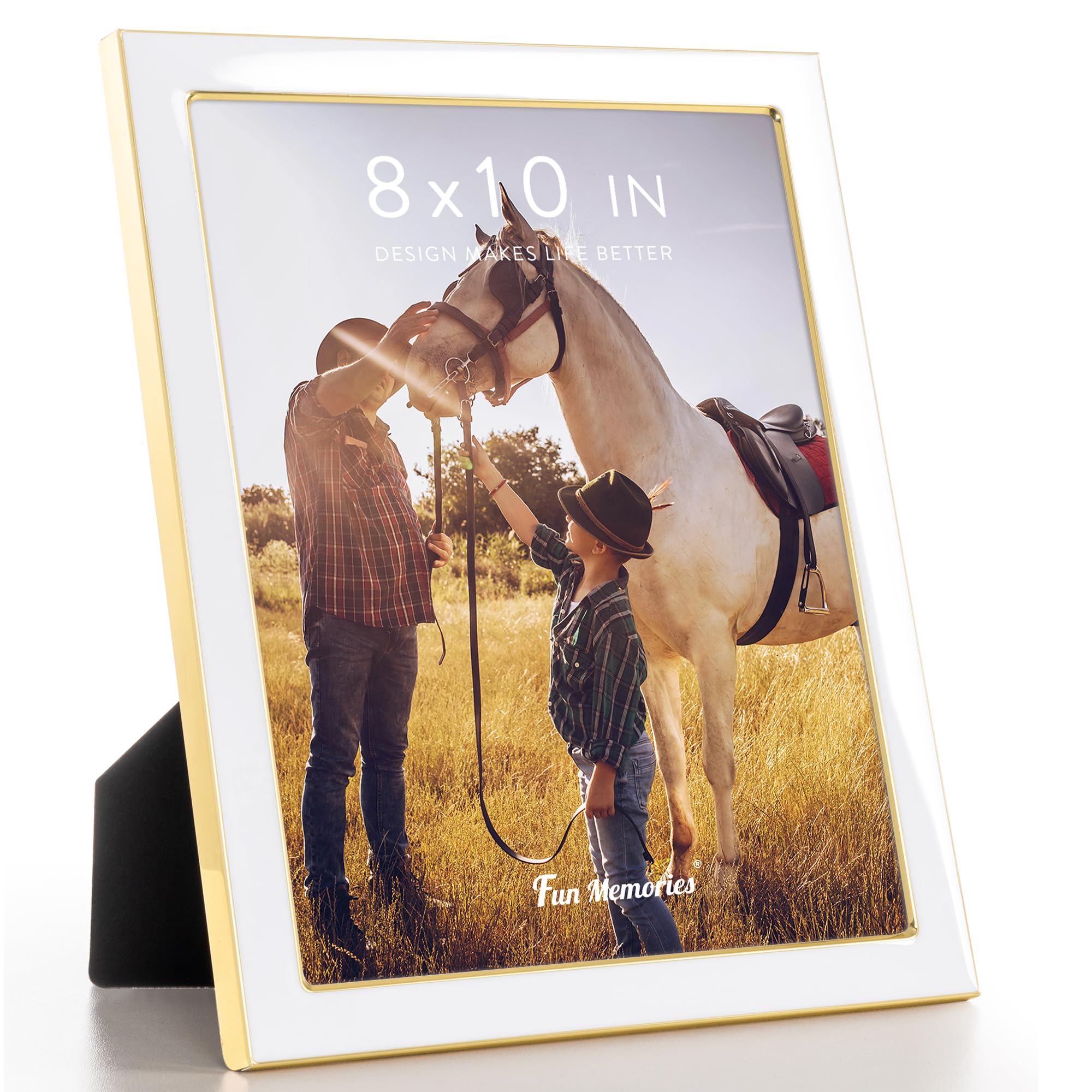 Amazon.com - Fun Memories 8x10 Picture Frame - 8x10 White Enamel ...