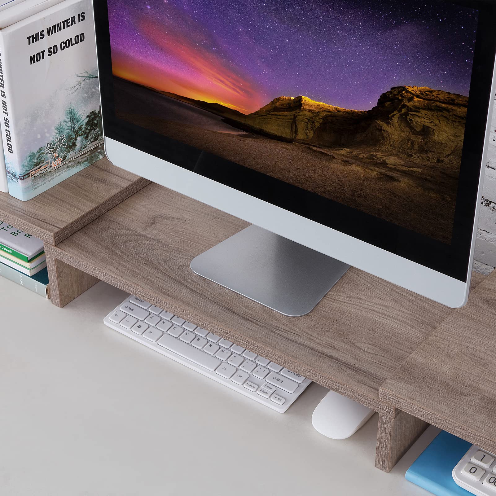 Buy SUPERJARE Large Monitor Stand Riser, Adjustable Screen Stand for ...