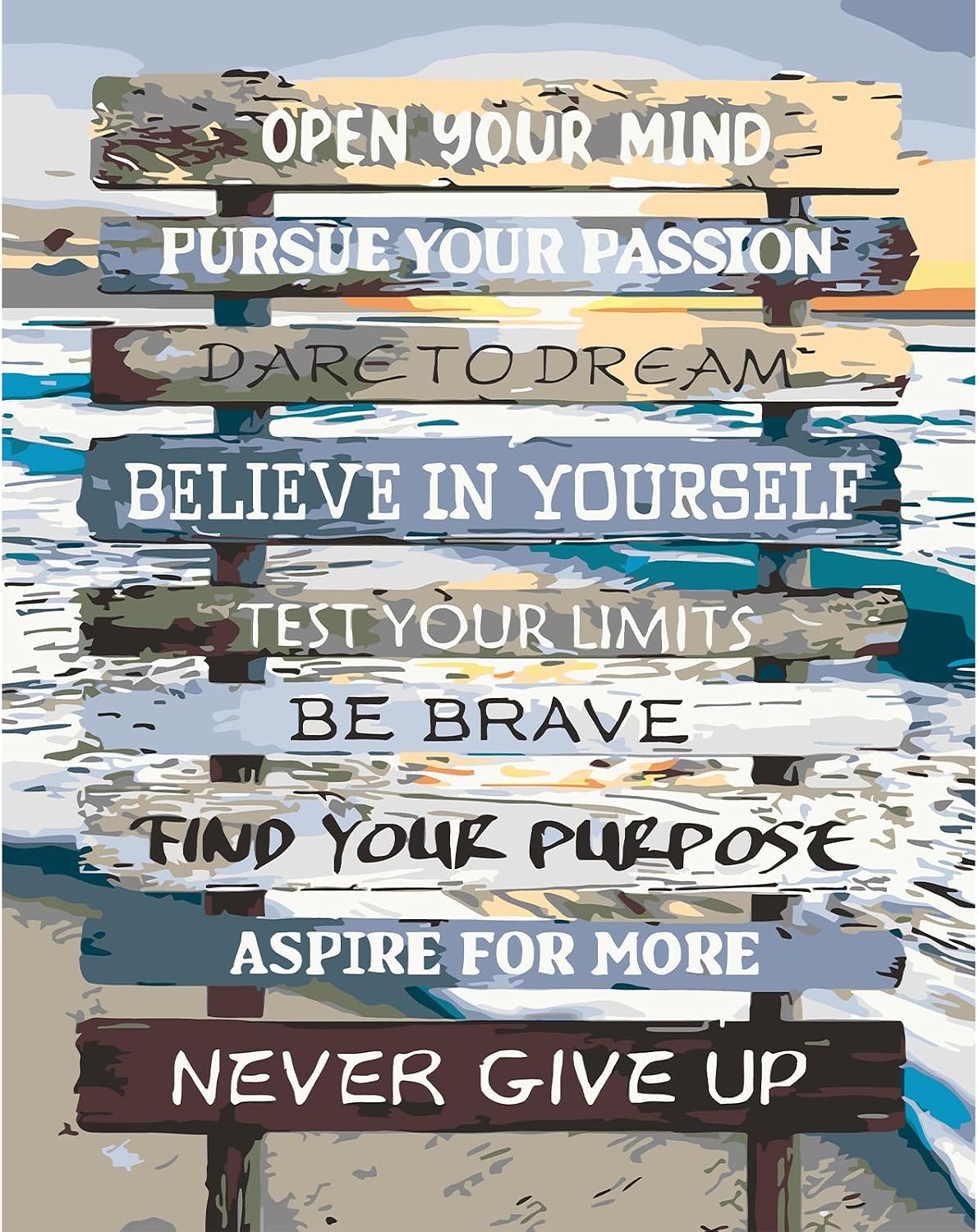 Amazon.com: Lxmsja Inspirational Motivational Quotes Paint by Numbers ...