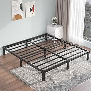 King Bed Frames, 12 Inch Bed Frames King Size Metals Platforms Bed Frames Not Boxs Spring Needed ...
