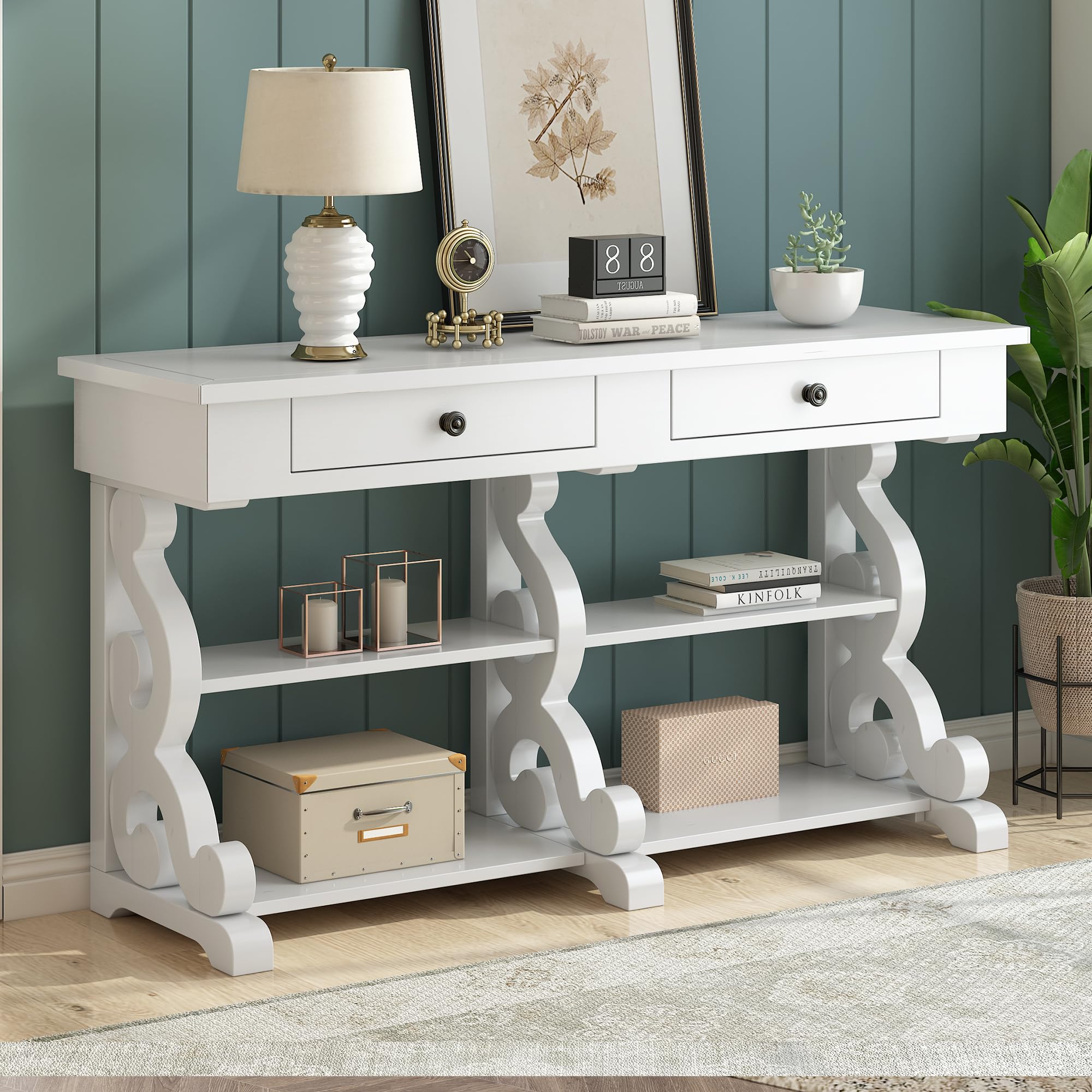 Snapklik.com : Merax Retro Entryway Console Table