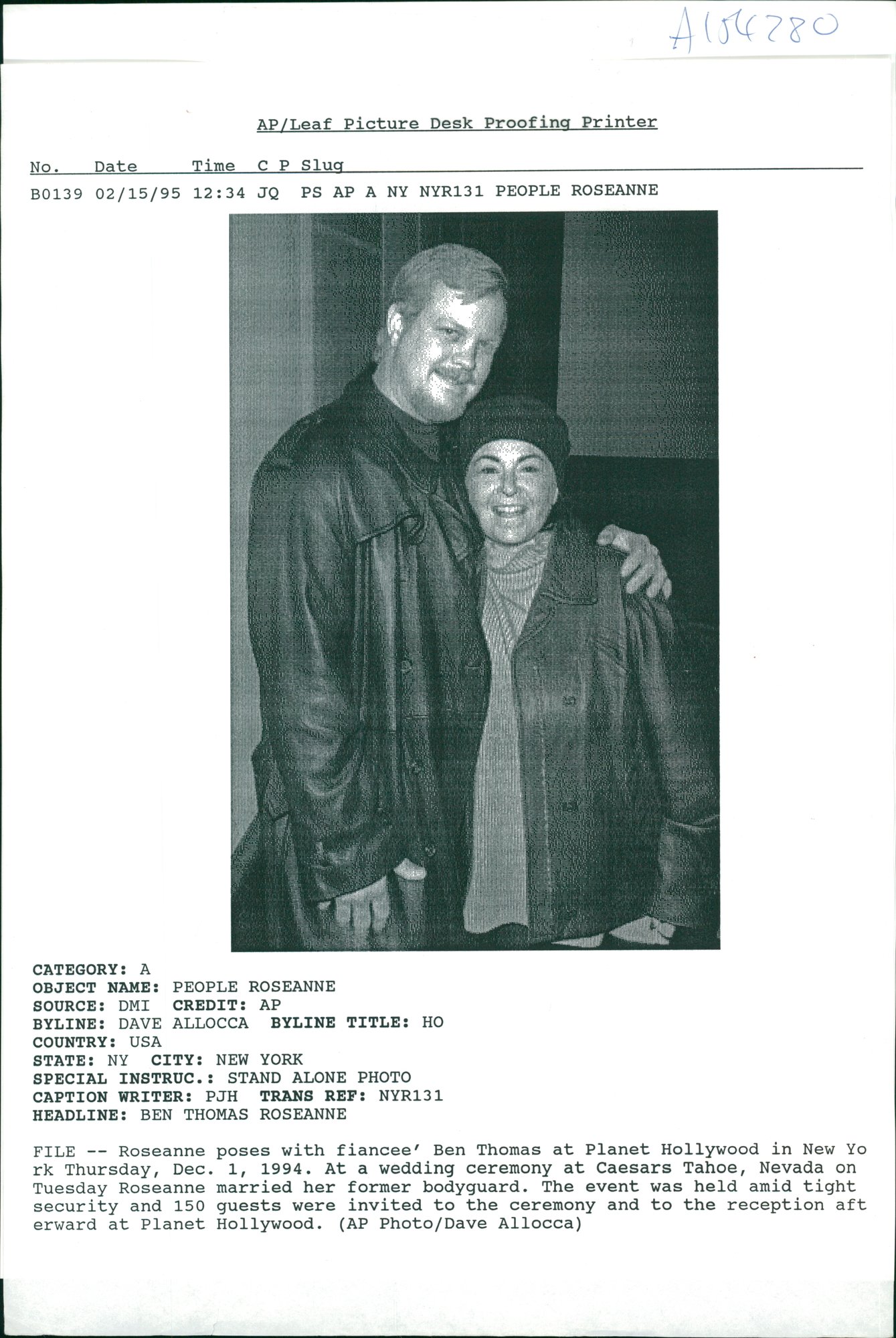 Ben Thomas Roseanne Barr