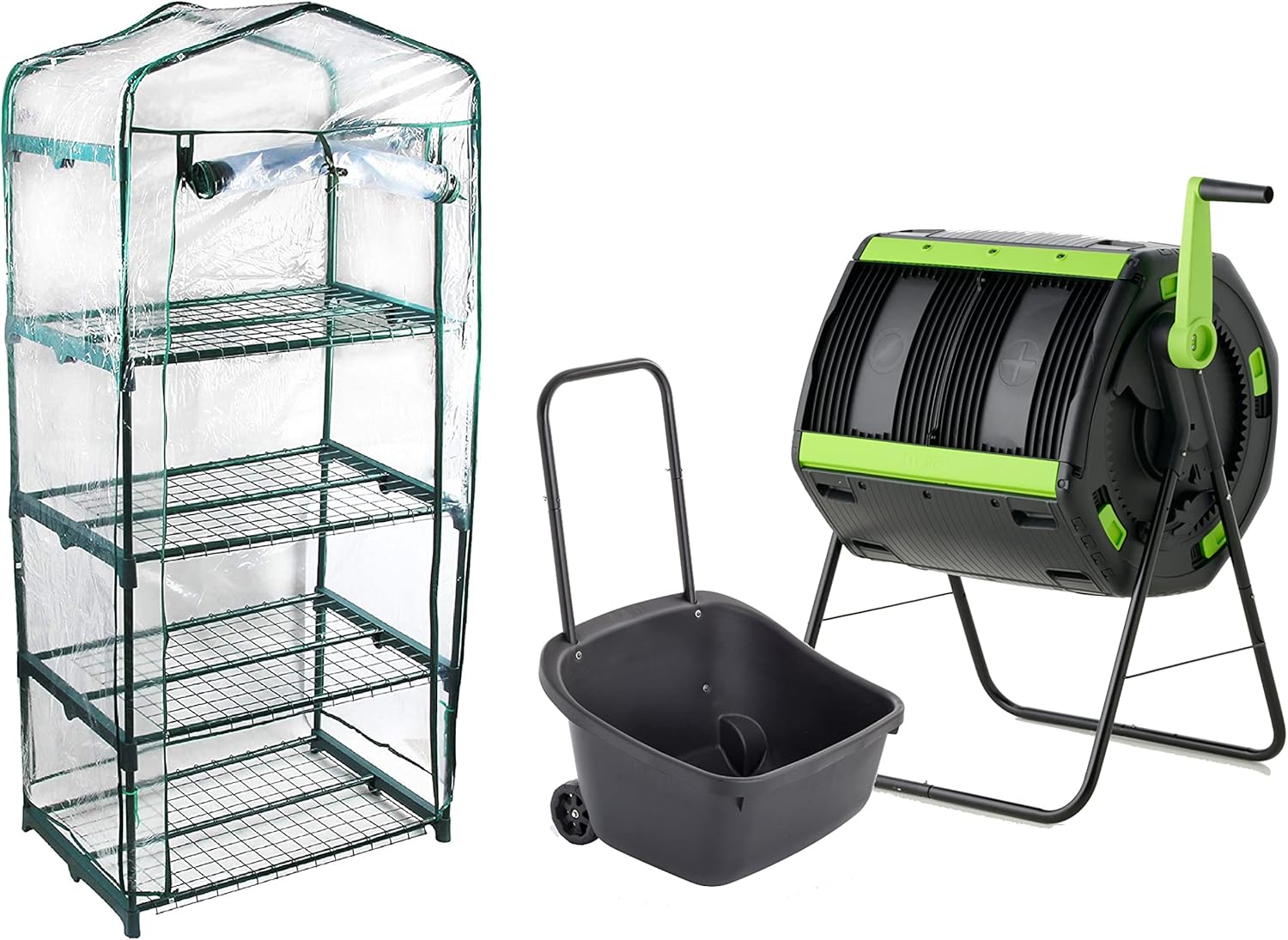 Amazon.com : Amazon Exclusive Combo- 48 Gallon Compost Tumbler with ...