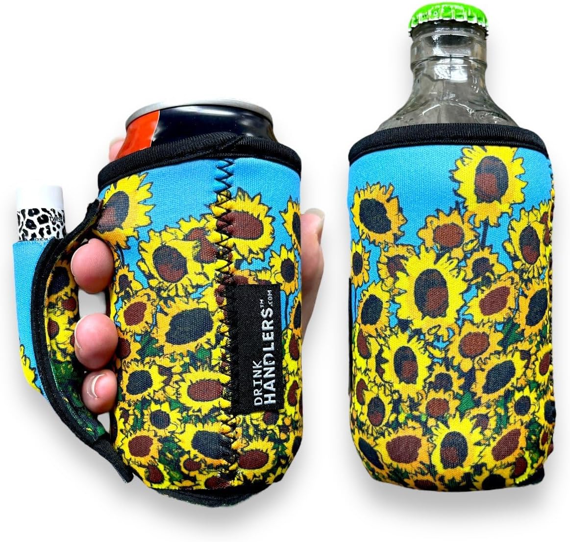 Amazon.com: Lit Handlers Soda Can Handle - 12oz Can Cooler Sleeves ...