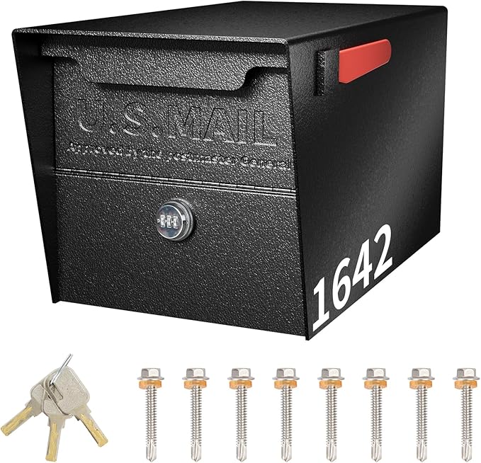 Amazon.com: Hykolity Locking Mailbox, Curbside Security Mailbox with ...