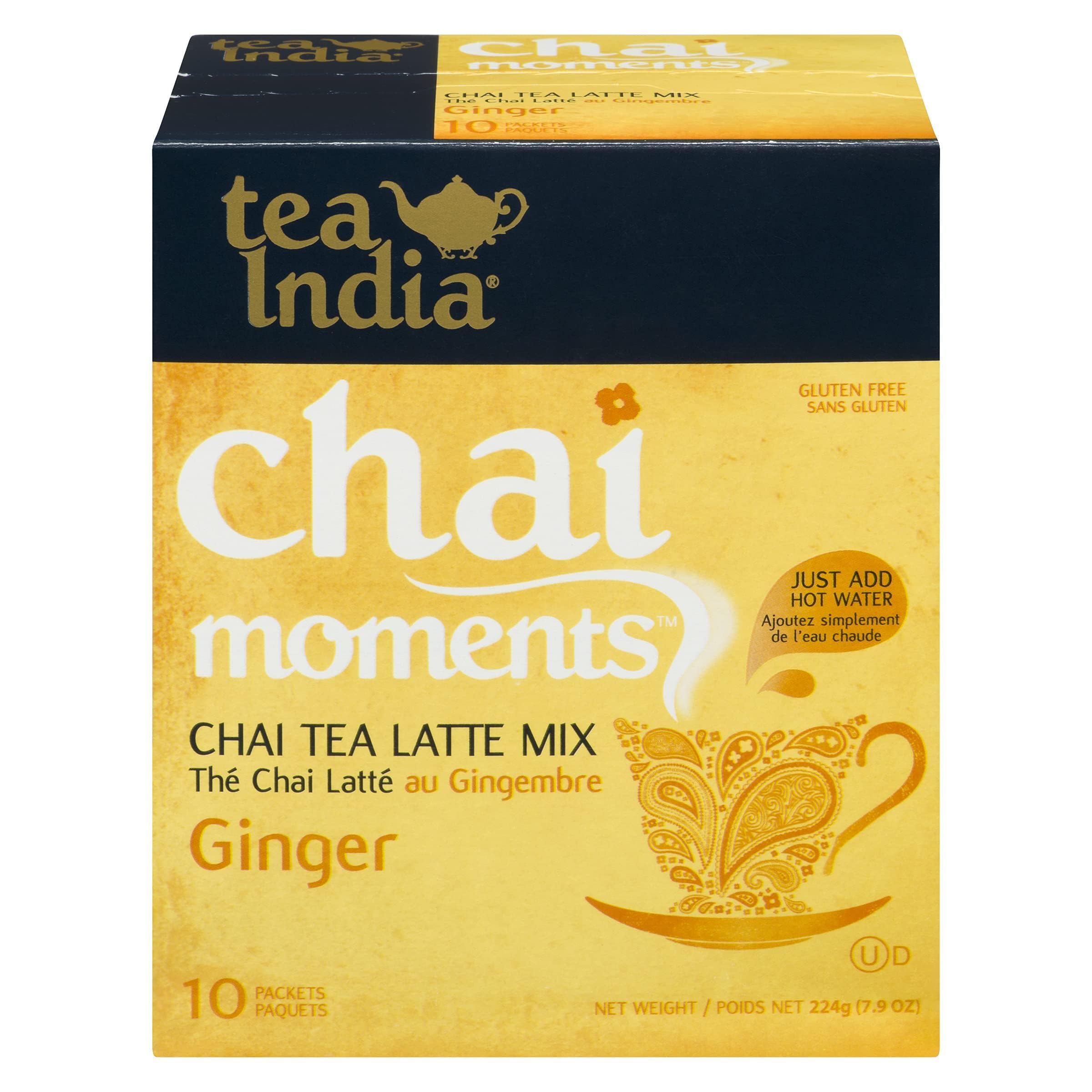 Amazon.com : Tea India, Ginger Chai Tea Latte Mix, 10 Pouches : Grocery ...