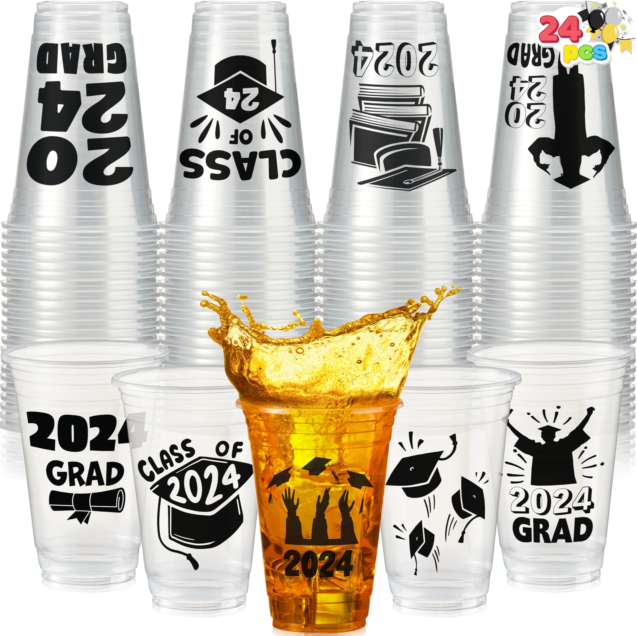 Amazon.com: Erweicet 24PCS Class of 2024 Graduation Party Cups ...