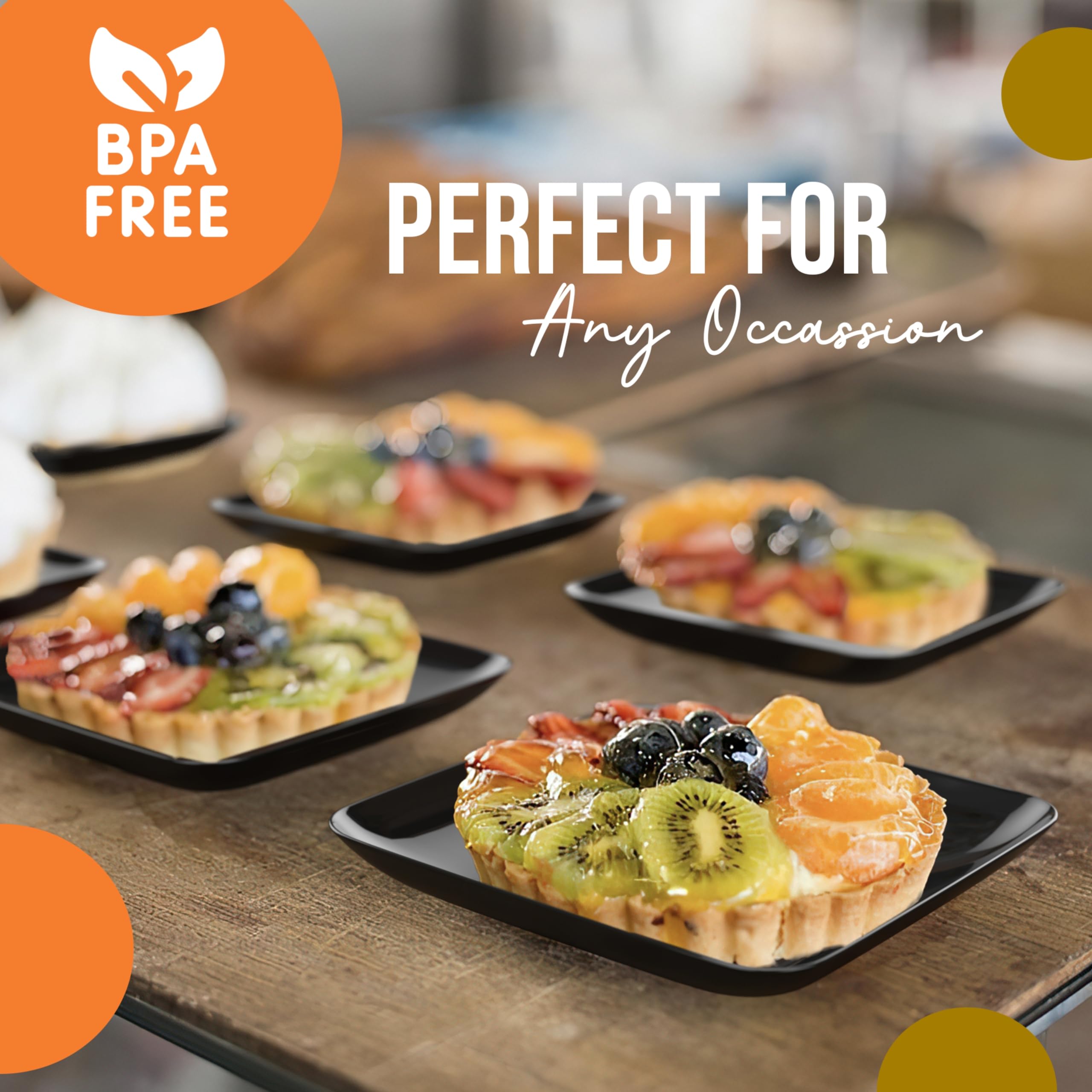 Snapklik.com : Tiny Mini Dessert Plates - 120 Pack 2.4 In X 2.4 In ...