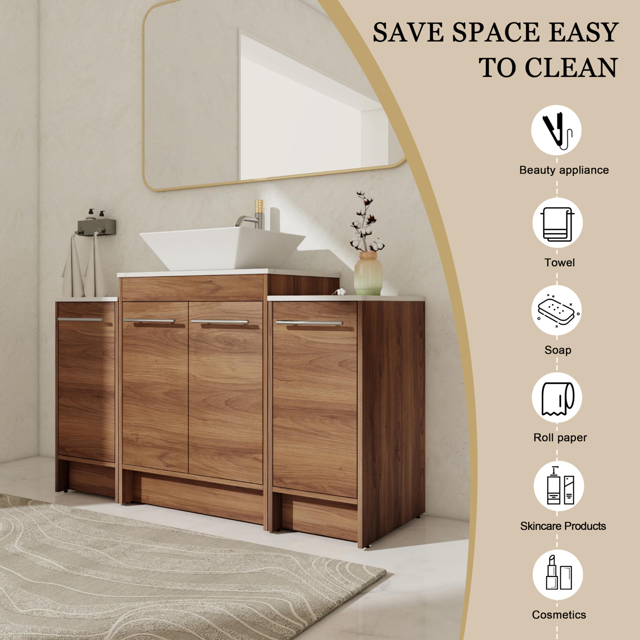 Diamond Bathroom Vanities Latitude Run® Nieo Modern Wall Mounted