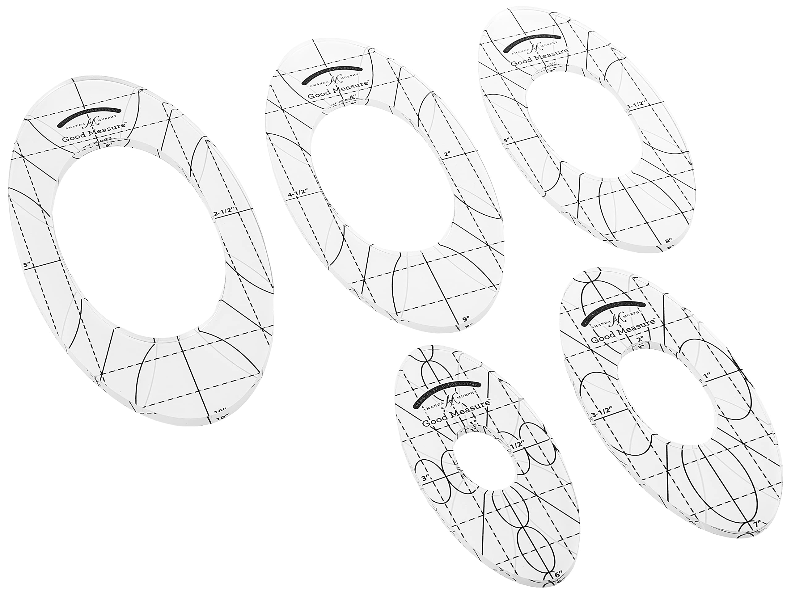 Amazon.com: Amanda Murphy Every Oval Sewing templates, White