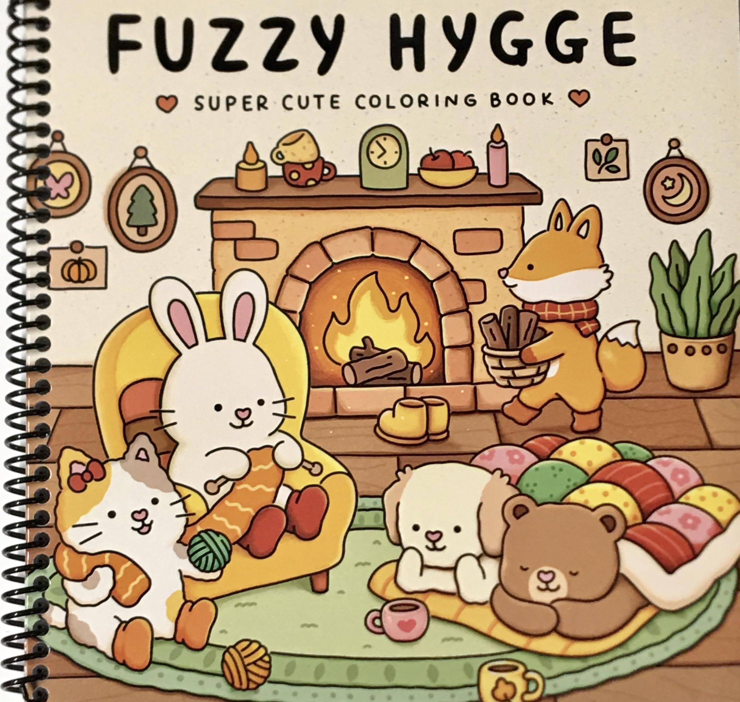 Fuzzy Hygge: Cute and Cozy Coloring Book for Adults & Teens Featuring ...