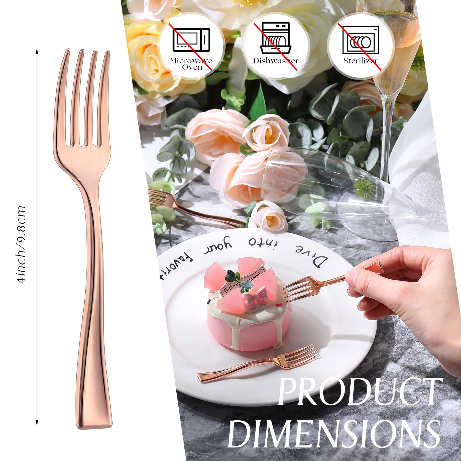 Snapklik.com : Hushee 300 Pcs Plastic Mini Plastic Forks Bulk 4 Inch ...