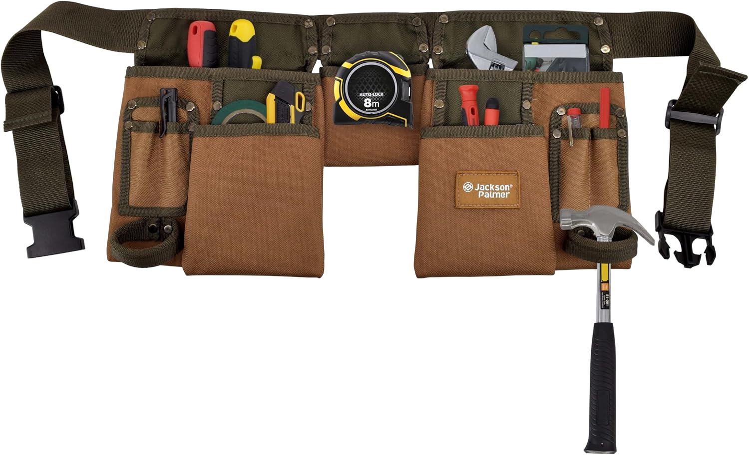 JACKSON PALMER Professional Tool Belt (Tan & Green)