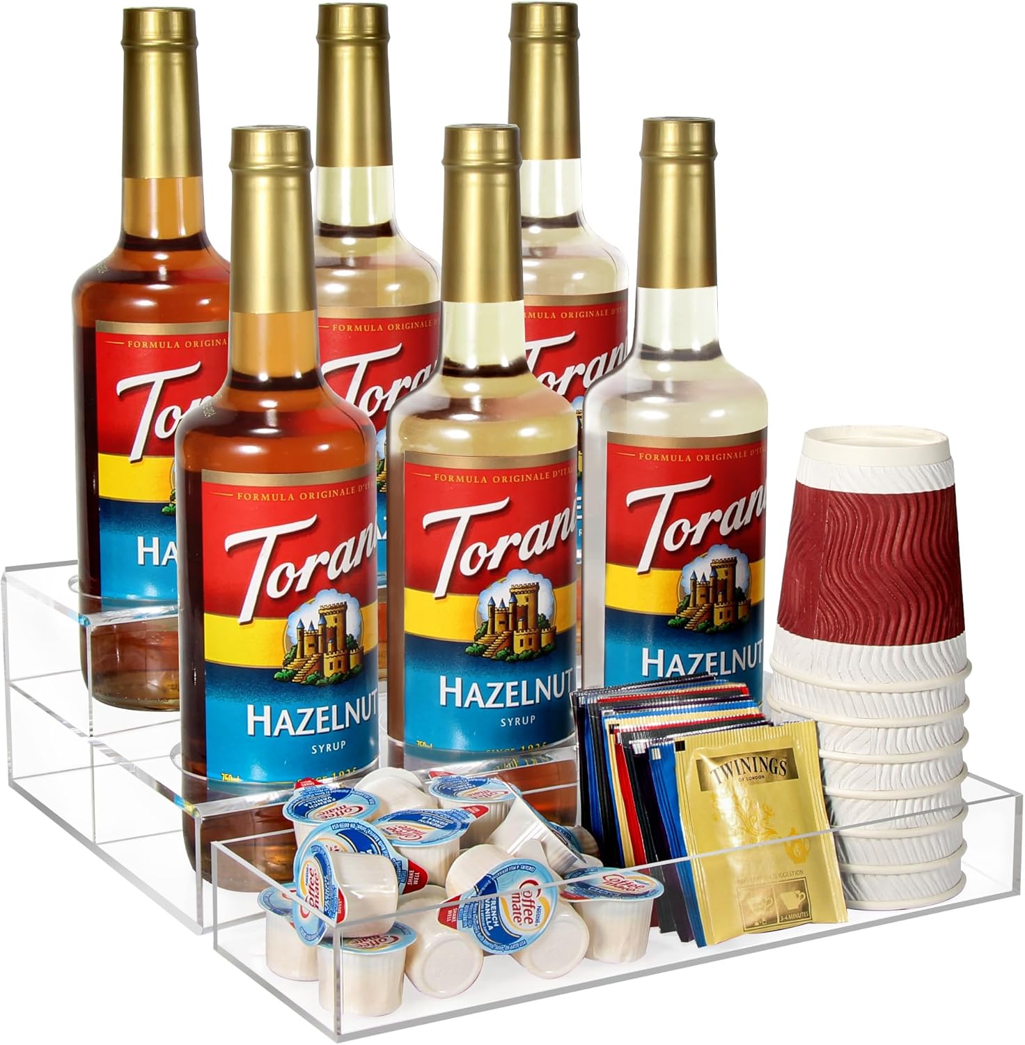 Amazon.com: Coffee Syrup Rack Organizer Acrylic Syrup Bottle Holder ...