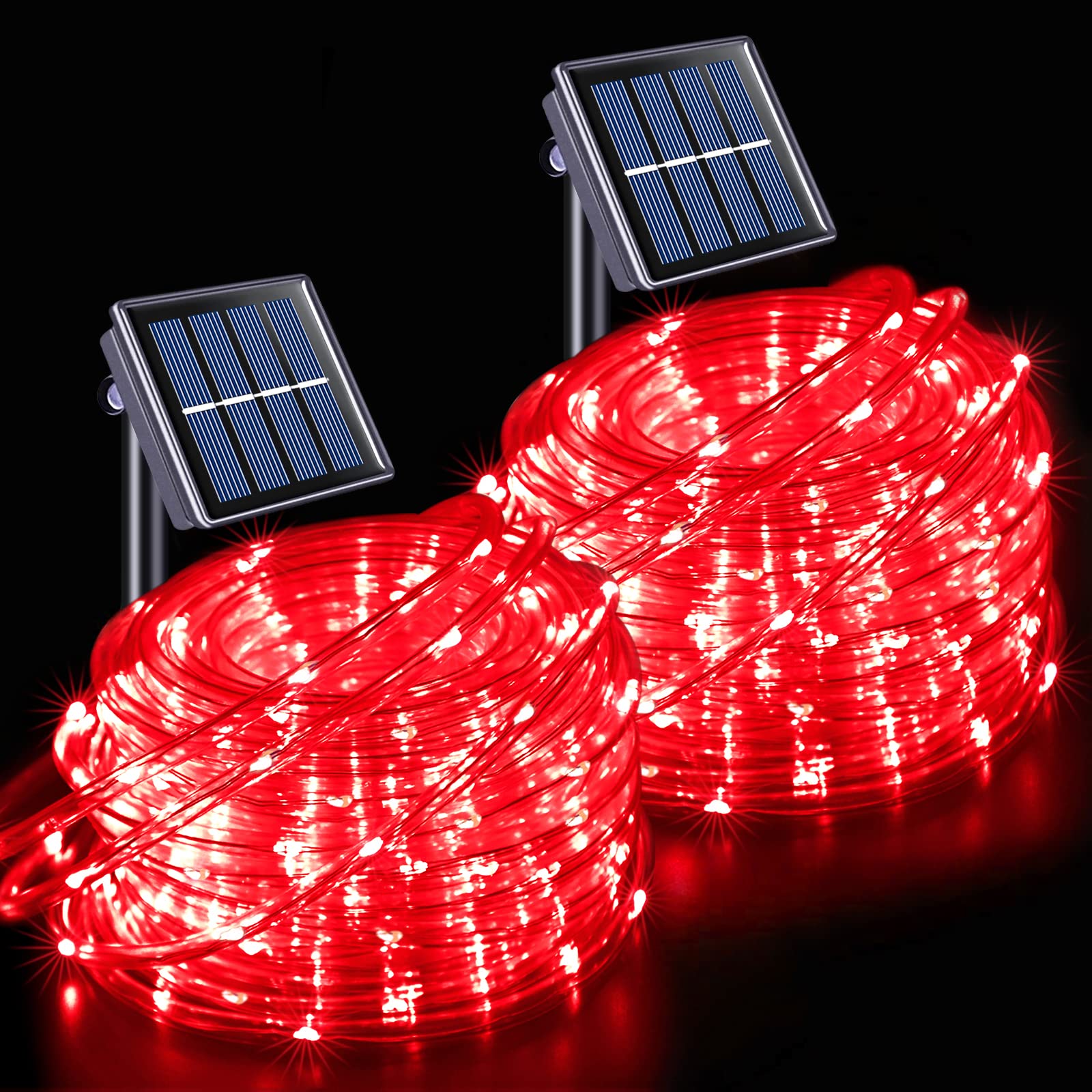 Snapklik.com : JMEXSUSS Valentine Solar Rope Lights,2 Pack 100 LED 33ft ...