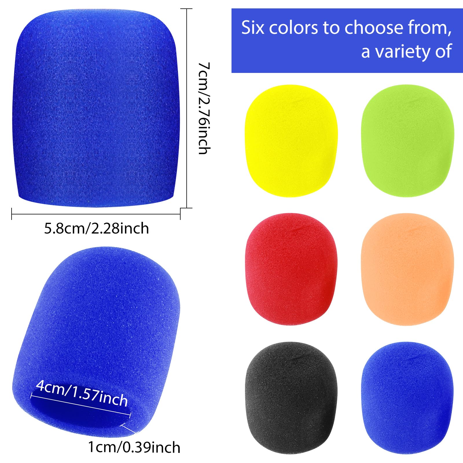 Snapklik.com : 6 Pcs Microphone Covers Foam Mic Covers Foam Microphone ...