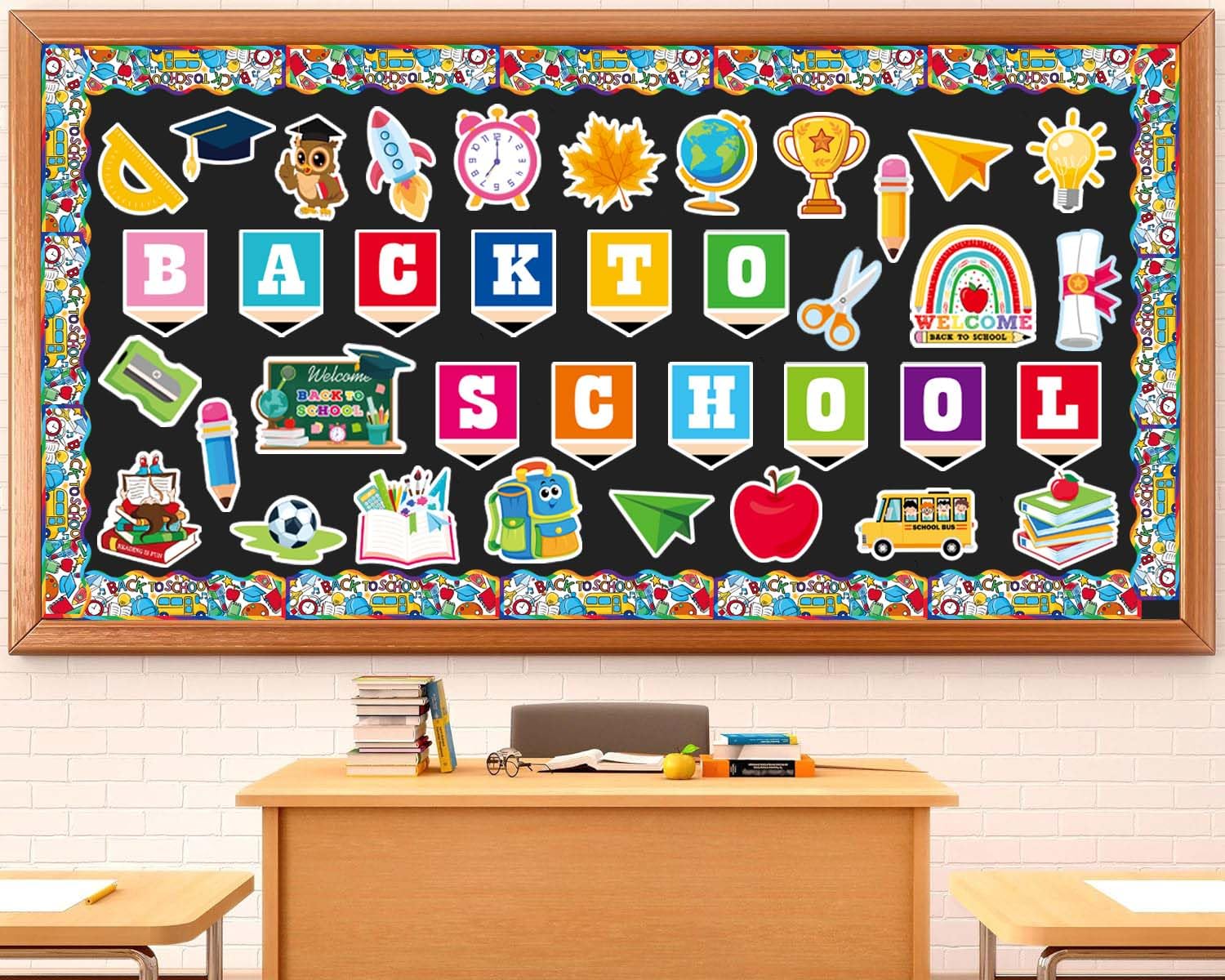 Amazon.com: Back to School Decorations for Bulletin Board Set - 53 Pcs ...