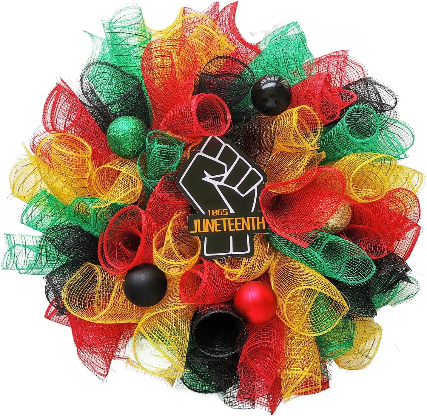 Amazon.com: ElodieAu Juneteenth Wreath for Front Door, Happy Juneteenth ...