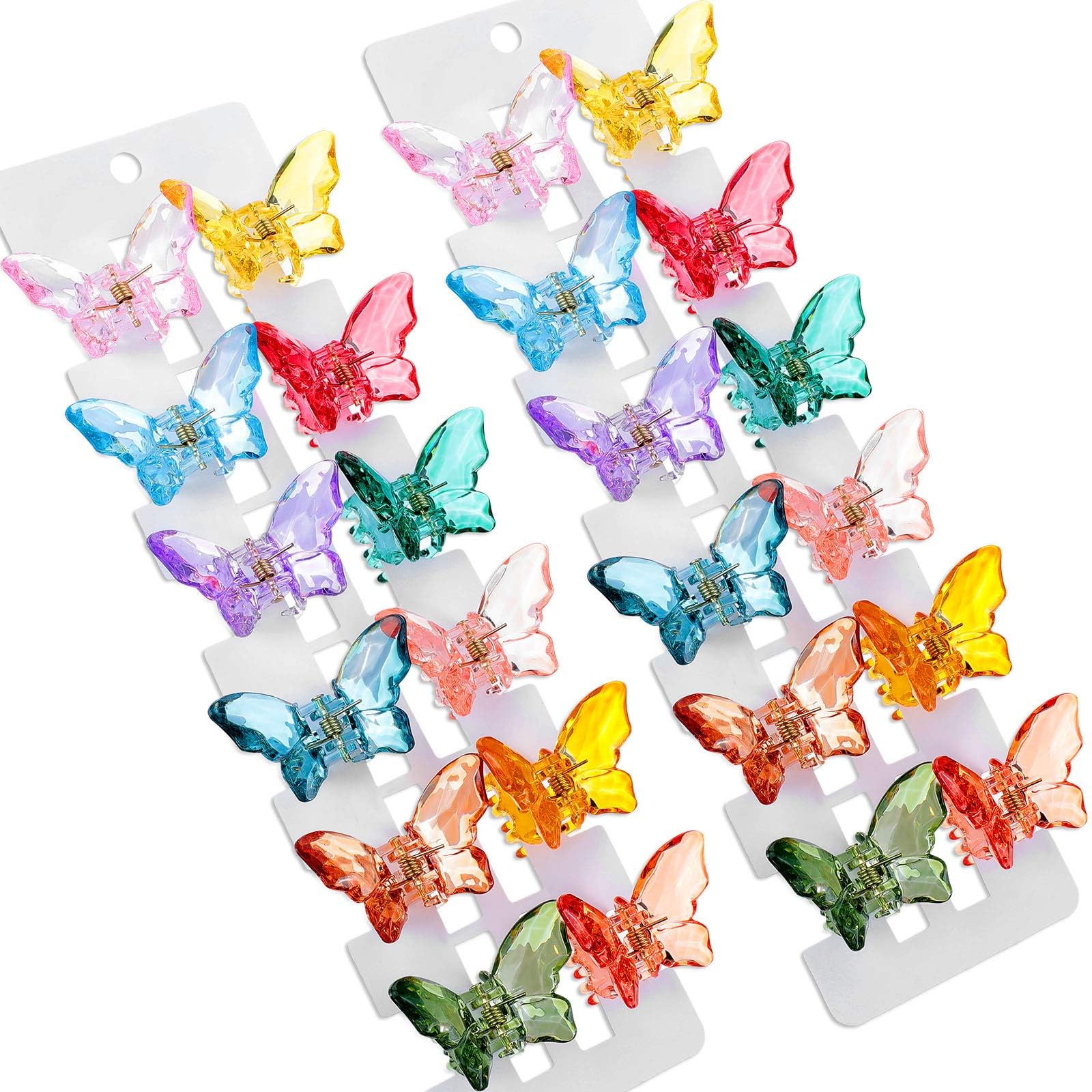 Amazon.com : 100 Packs Assorted Color Butterfly Hair Clips, Beautiful ...
