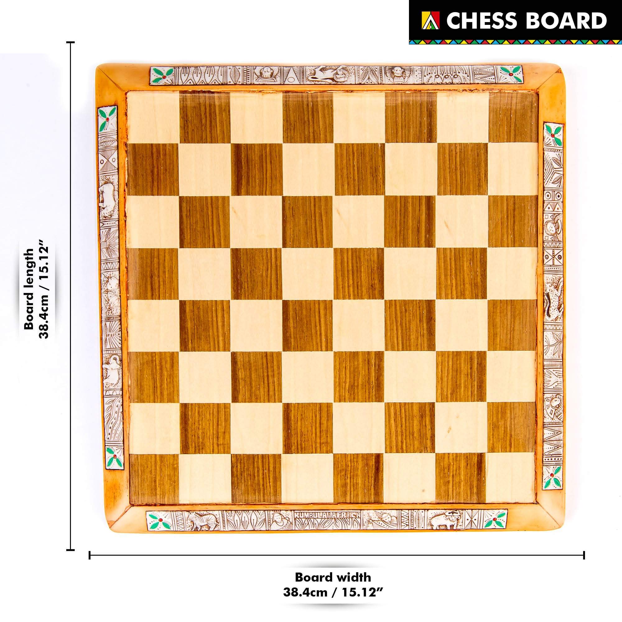 Kumbula i Africa Large African Tribal Chess Set - Zulu / Ndebele: Hand ...