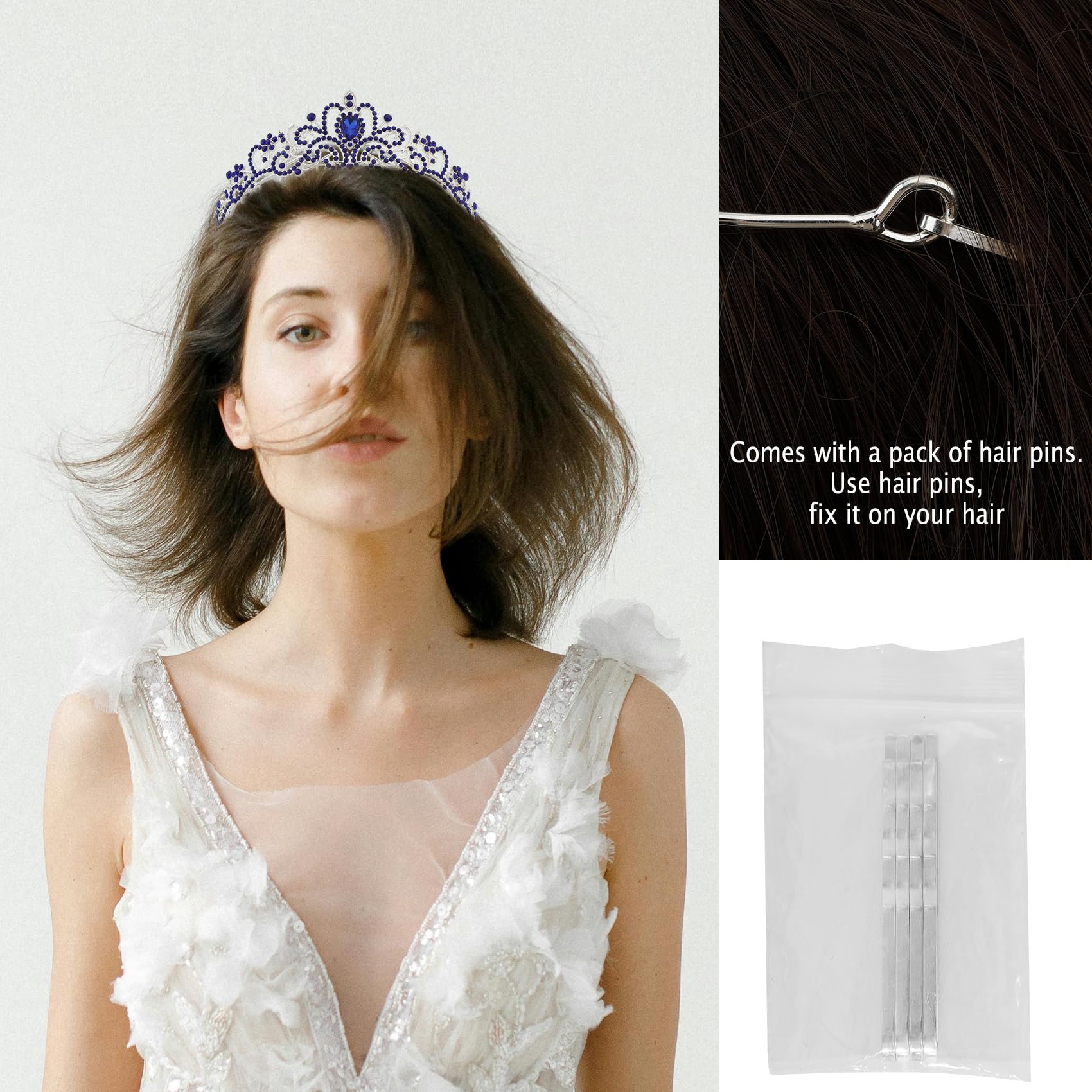Snapklik.com : Blue Crown,Blue Tiara,Tiaras For Women, Crystal Tiaras ...