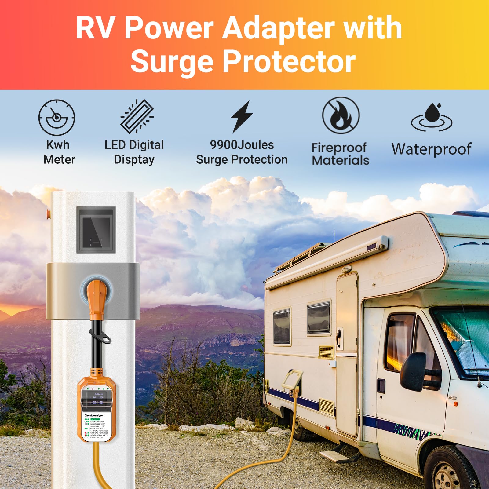 Snapklik.com : EyGde Smart RV Surge Protector 50 Amp - Upgraded Real ...