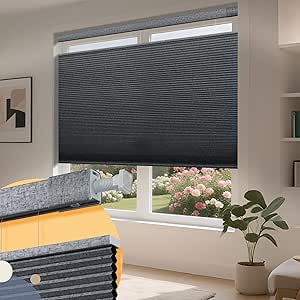 Amazon.com: Boolegon No Drill No Tools Cellular Shades Top Down Bottom ...