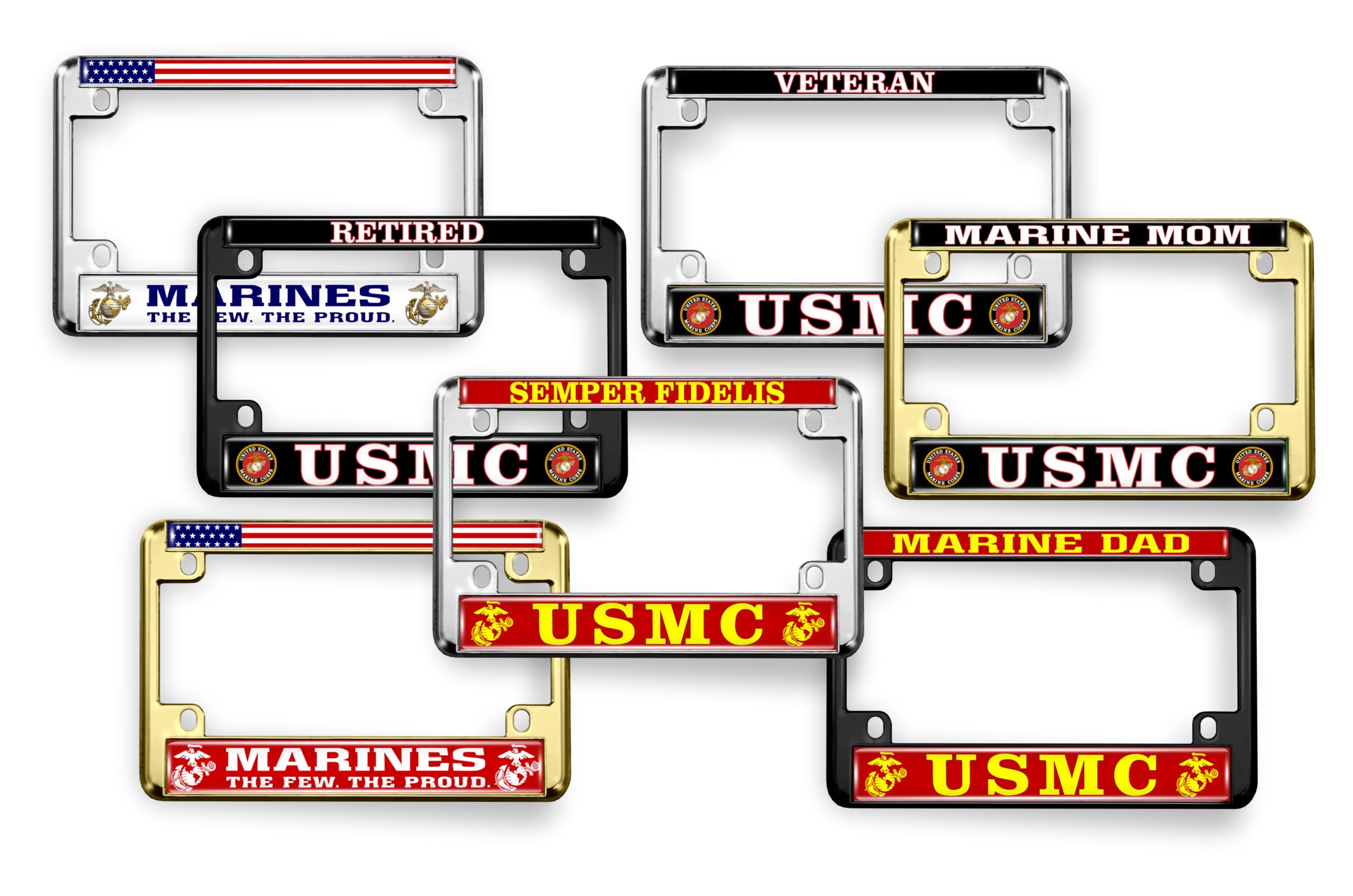 [Officially Licensed USMC Product] - Motorcycle Metal License Plate ...
