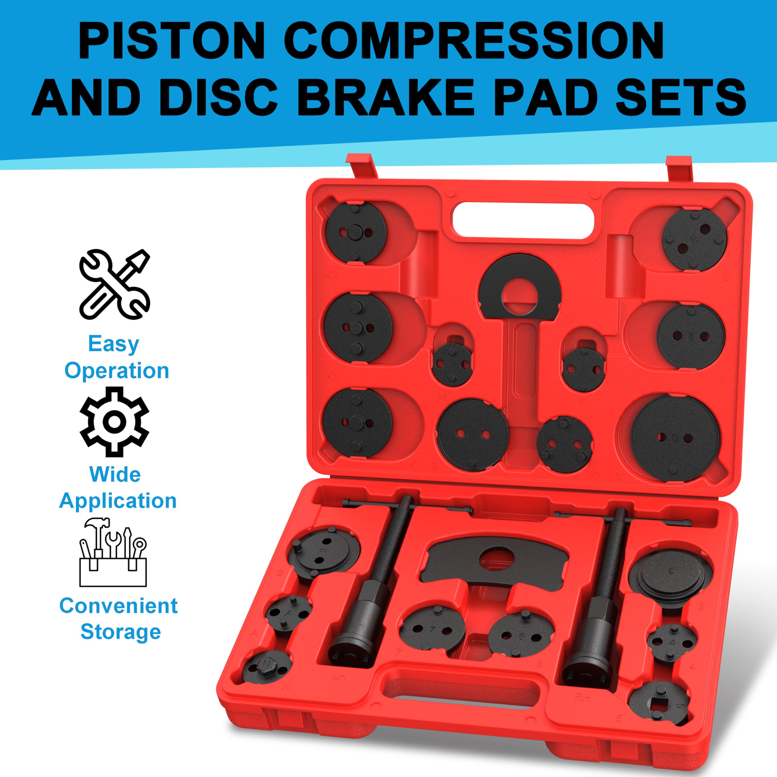 Snapklik.com : AUTOSTARSHIP 26PCS Universal Heavy Duty Disc Brake ...