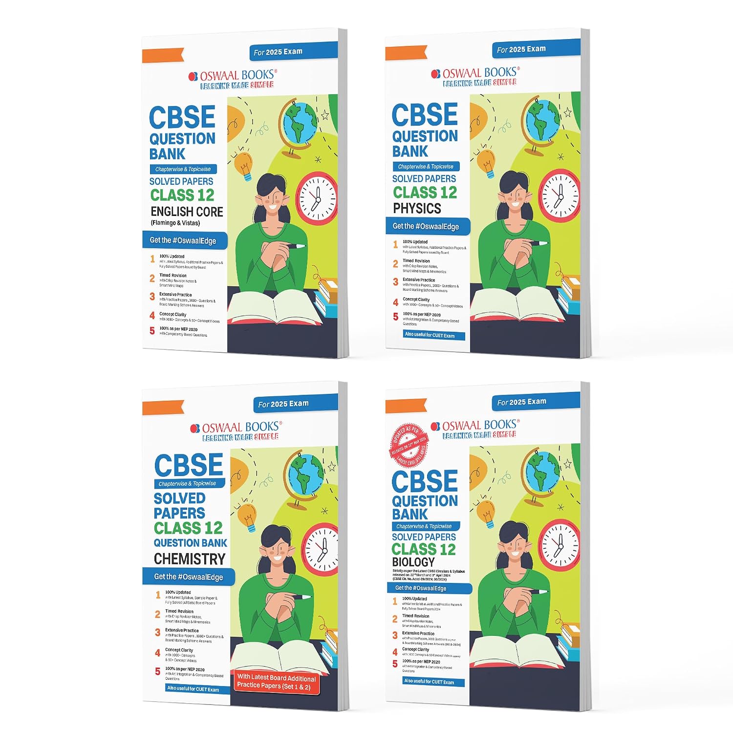 Oswaal CBSE Question Bank Class 12 Set of 4 Books | English Core ...
