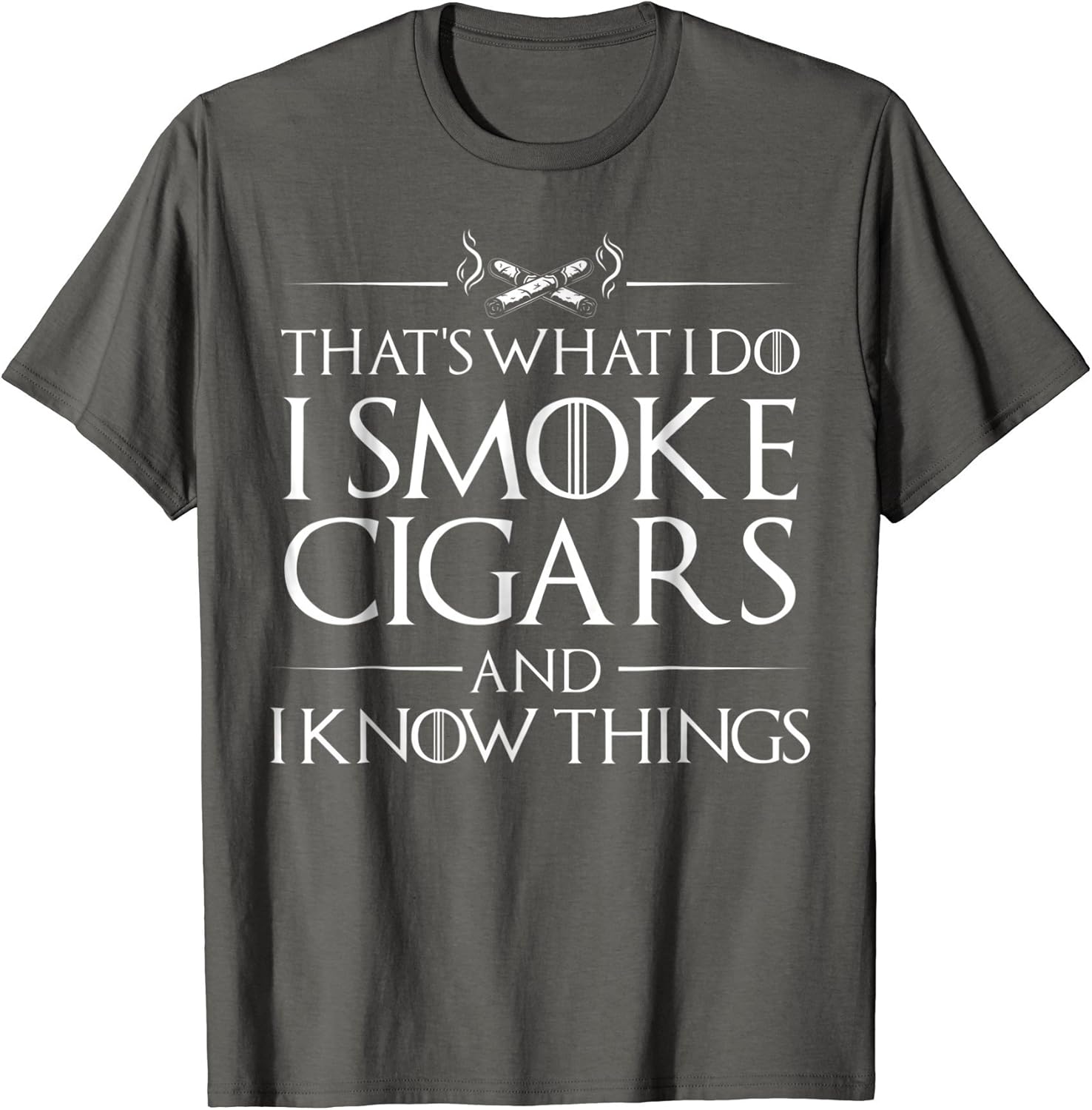 Amazon.com: Smoke Cigars Smoker Shirt - Ideal Clever Class Men Gift ...
