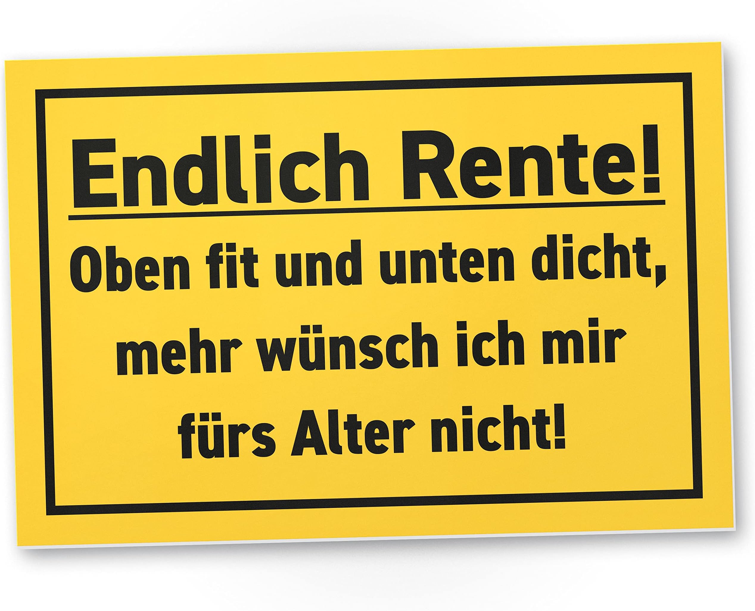 DankeDir! Rente Oben Fit - 30 x 20 cm Schild - Party Pensionierung ...