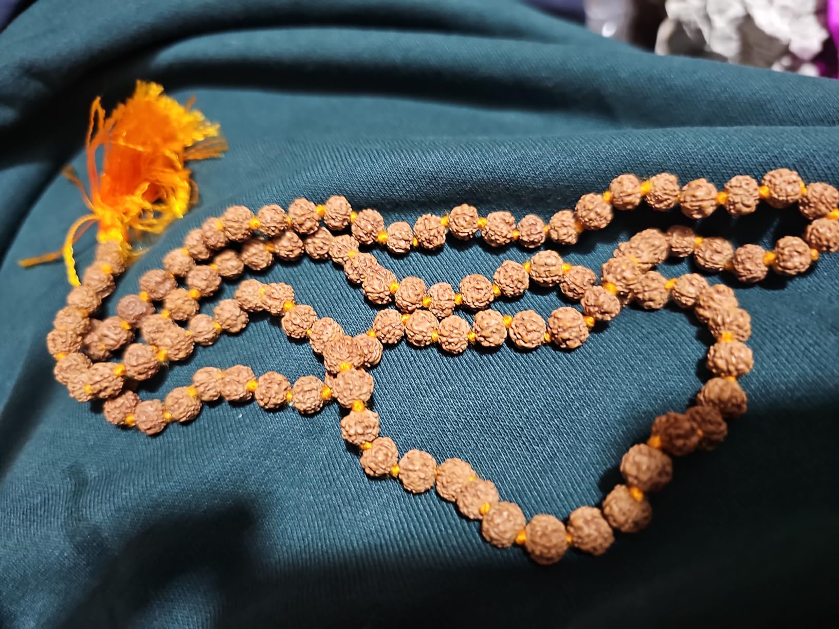 GANGTARANG Rudraksha Mala in Silver Original 8mm 108+1 Beads | Natural ...