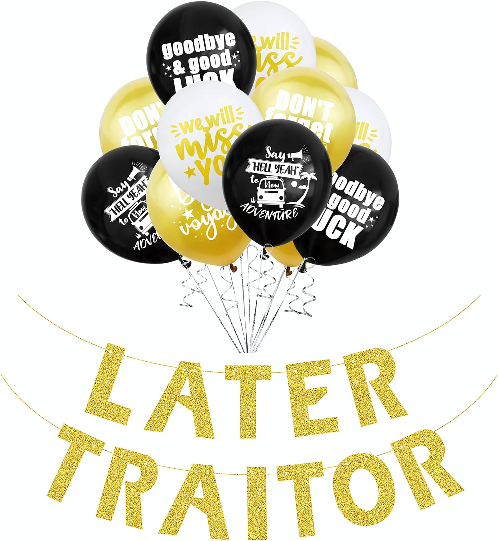 Amazon.com: TYRINHAI Later Traitor Party Decorations - Going Away Party ...