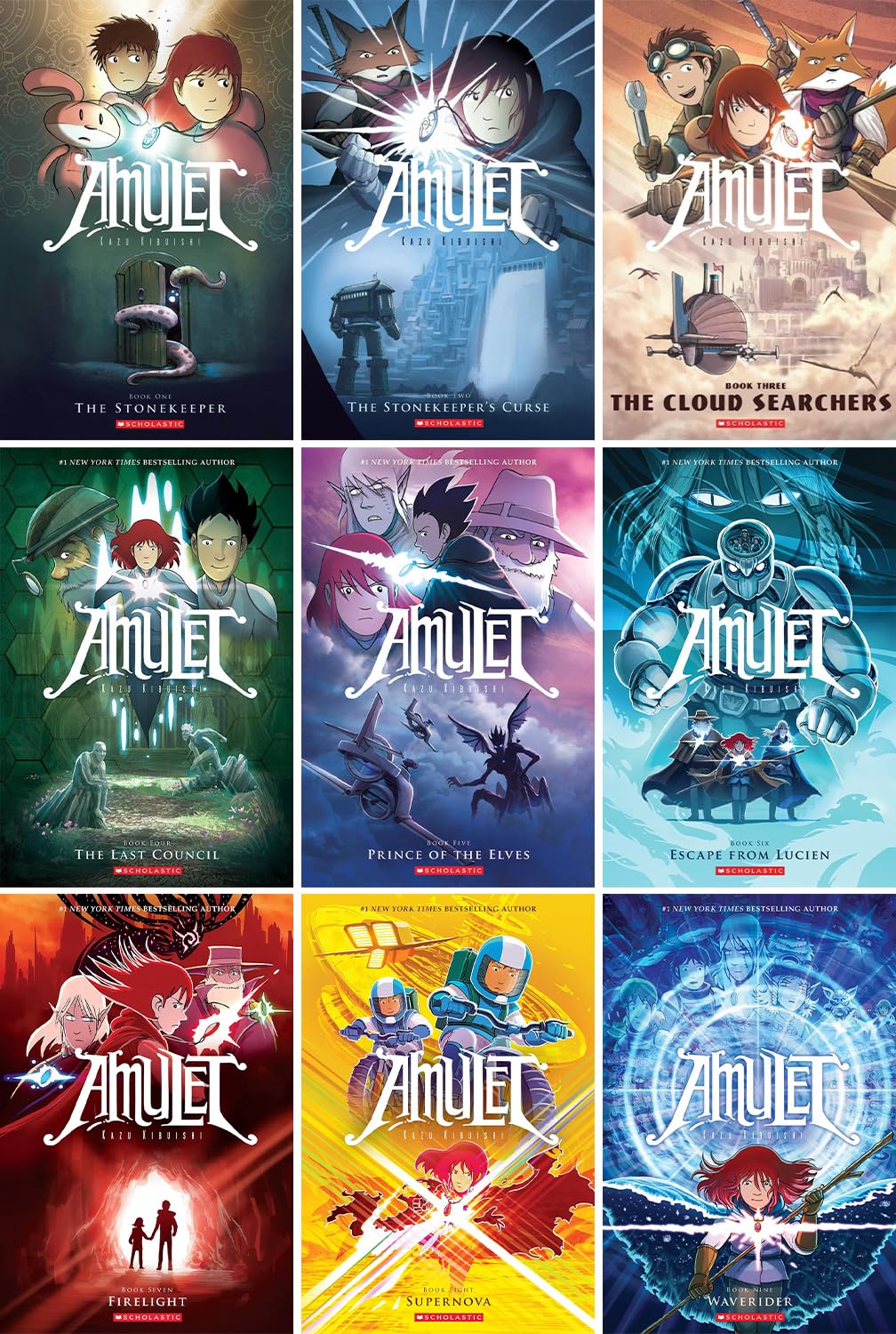 Amulet Series Vol. 1-9 Books. The Stonekeeper, The Stonekeeper's Curse ...