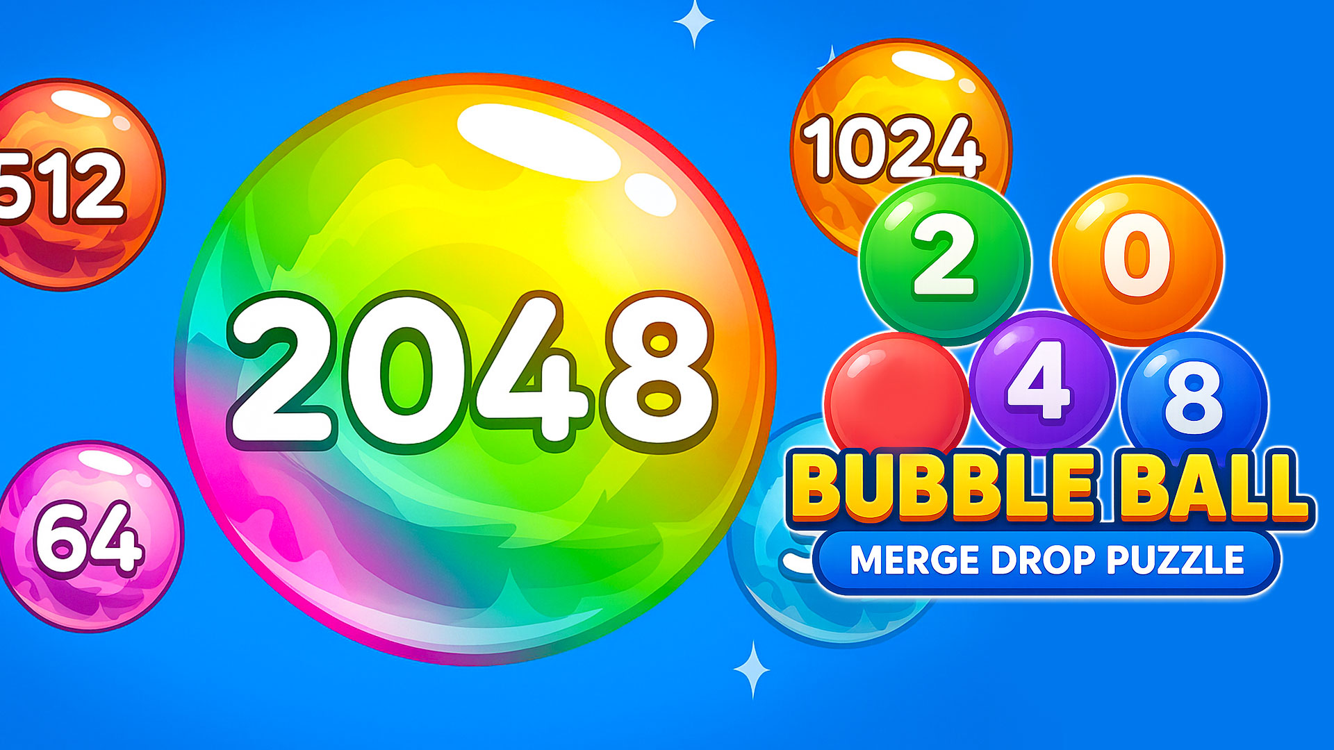 Bubble Ball 2048 Merge Drop Puzzle: 2248 Number Match Fellas Fusion ...