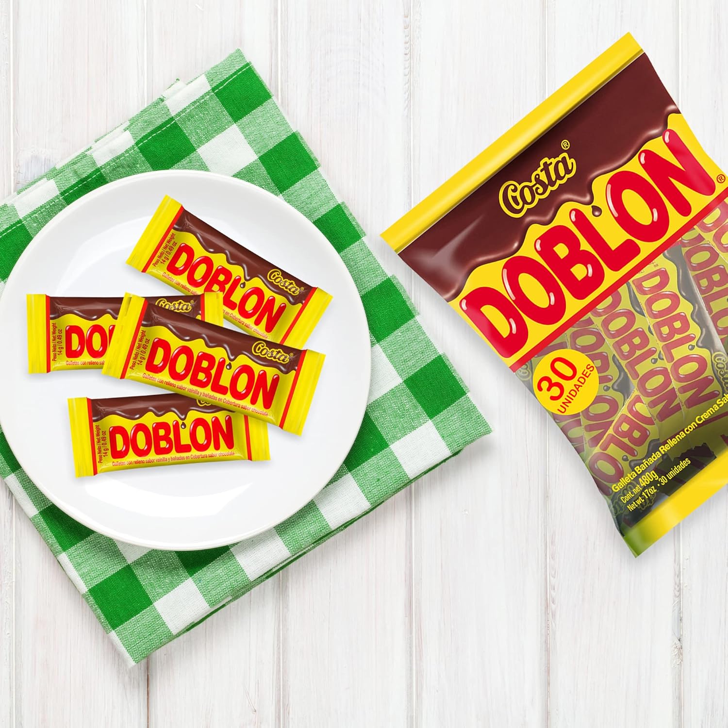 Costa Doblon Chocolate Covered Biscuits with Vanilla Chile | Ubuy