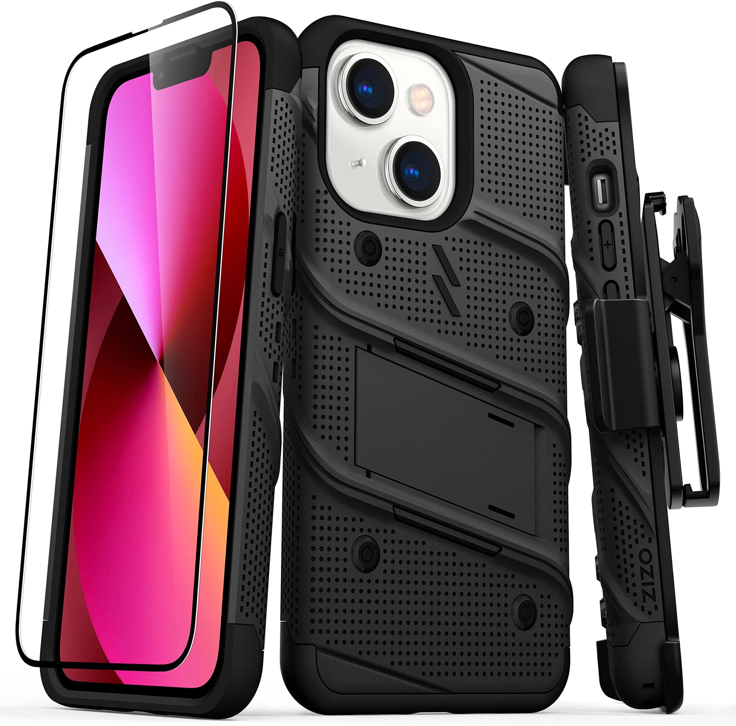 Amazon.com: ZIZO Bolt Bundle iPhone 13 Case - Black : Cell Phones ...