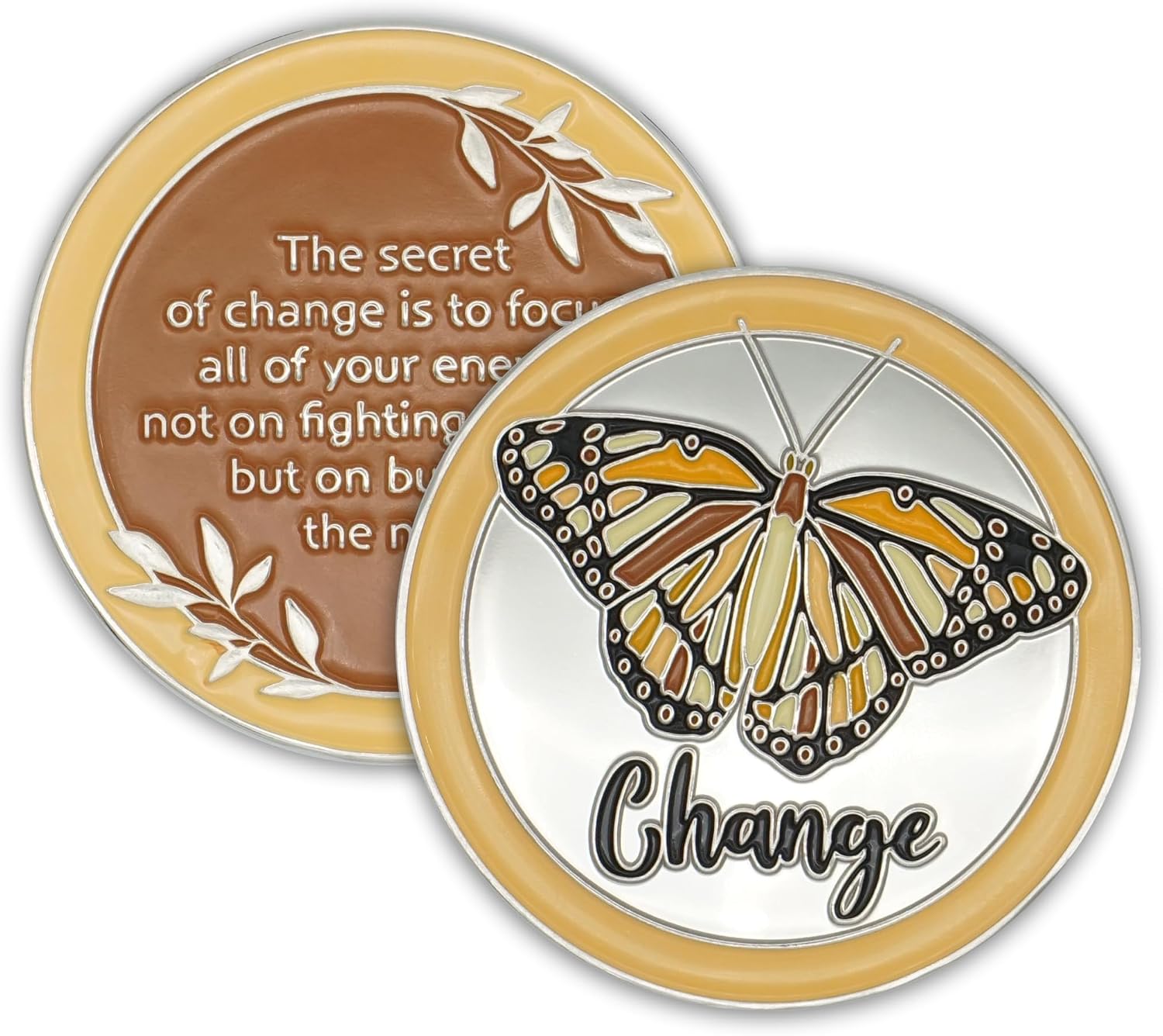 Amazon.com: Monarch Butterfly Sobriety Chip Inspirational Secret of ...
